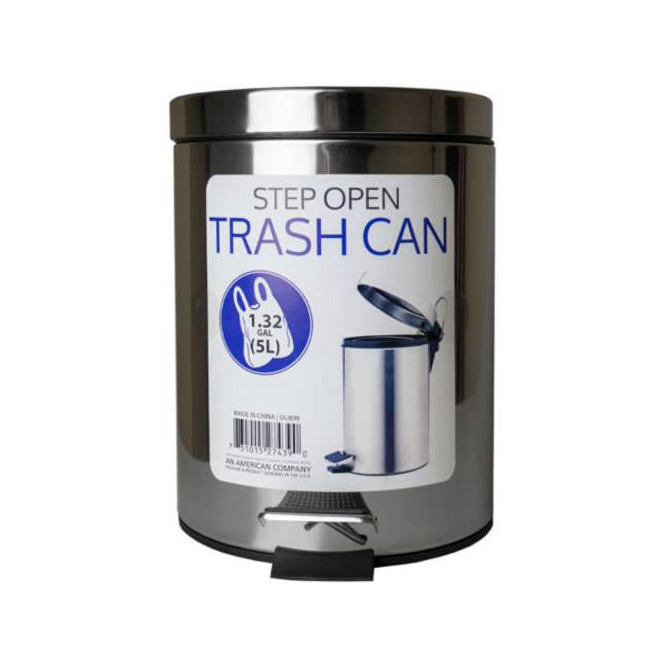 Kole Imports UU899-2 5 ltr Step Open Trash Can - Case of 2 - Walmart.com