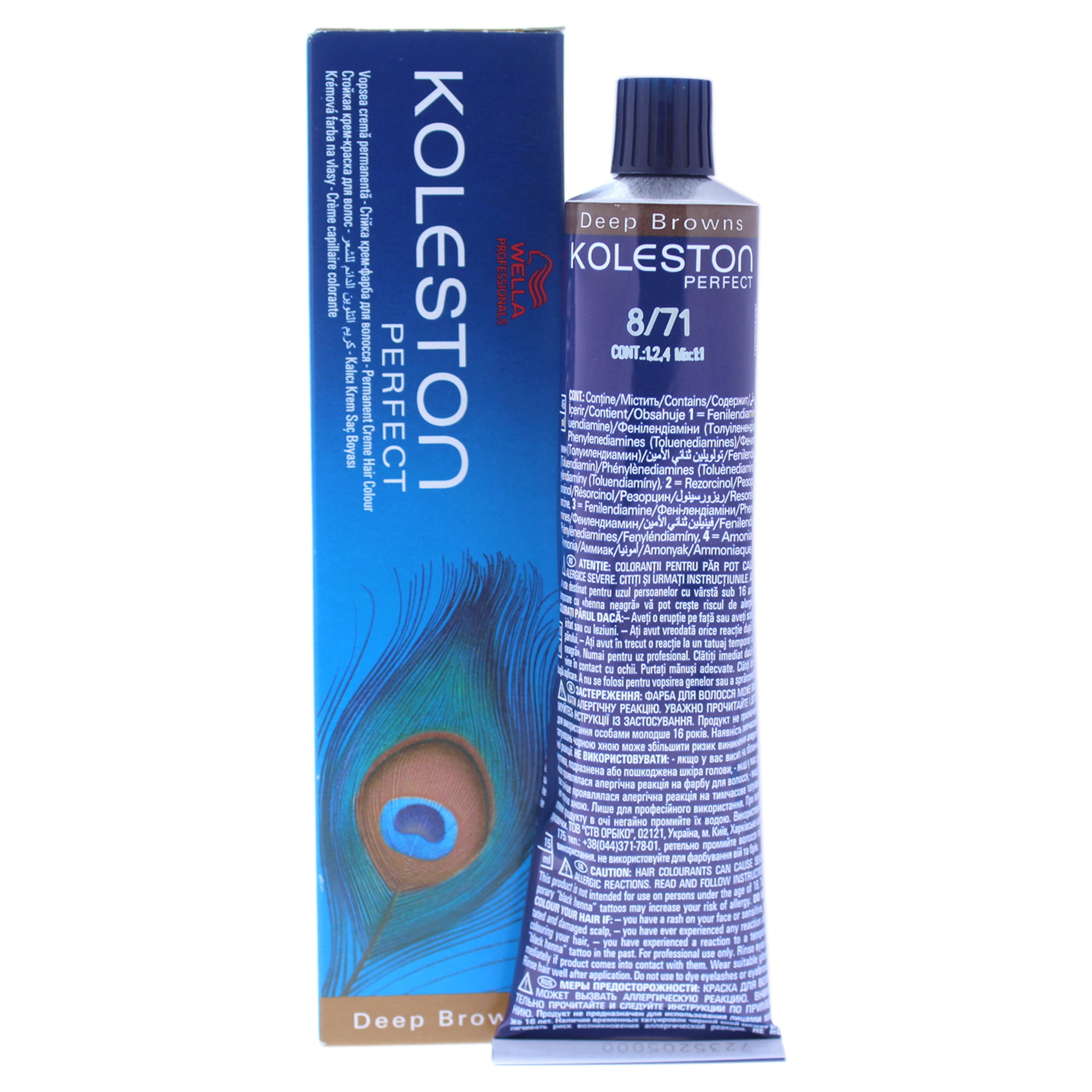 Koleston Perfect Permanent Creme Haircolor - 8-71 Light Brunette Ash ...