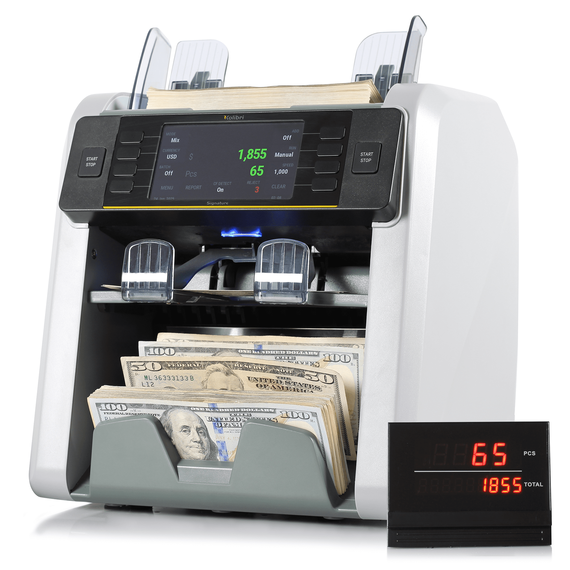 Kolibri Signature Business-Grade Mixed Bill Counter and Sorter with Built-in Printer - Walmart.com