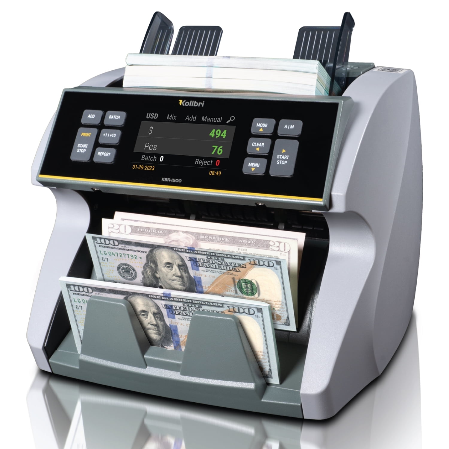 Kolibri KBR-1500 V2 1-Pocket Mixed Denomination Bill Counter & Sorter - Walmart.com