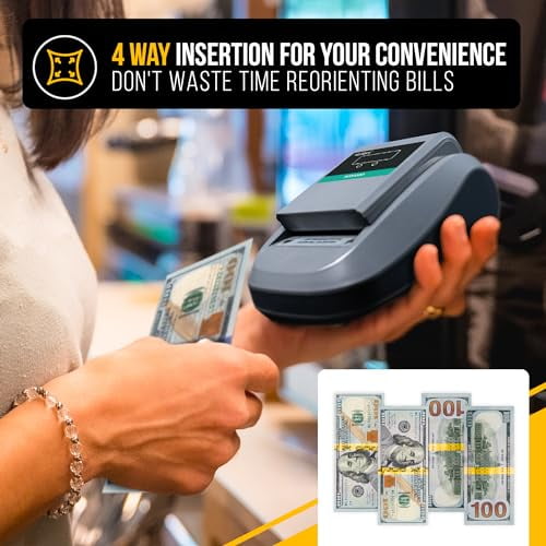 Kolibri KCD-1000 4-Way Orientation Portable Fake Currency Reader and ...