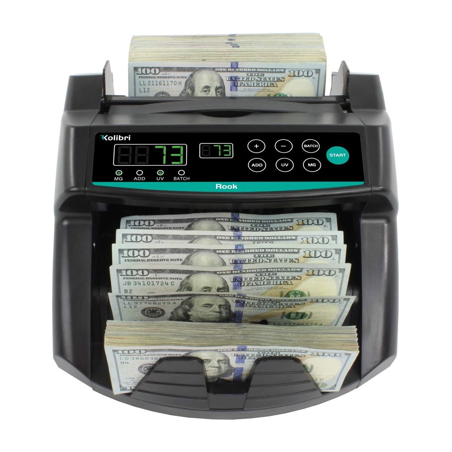 Kolibri Rook Money Counter – Count, Add & Batch Modes, Fast Bill ...