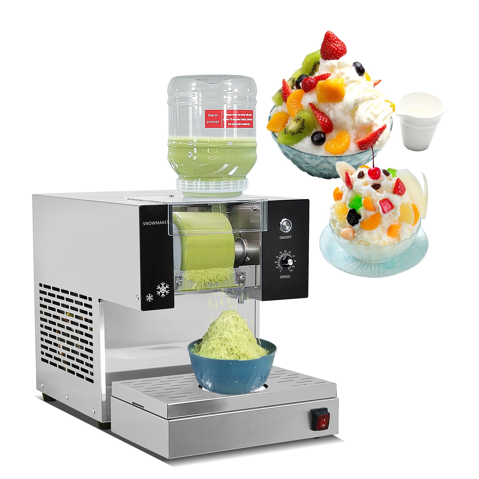 Kolice Automatic Snowflake Ice Machine, 275 lbs/day Electric Snow Cone ...