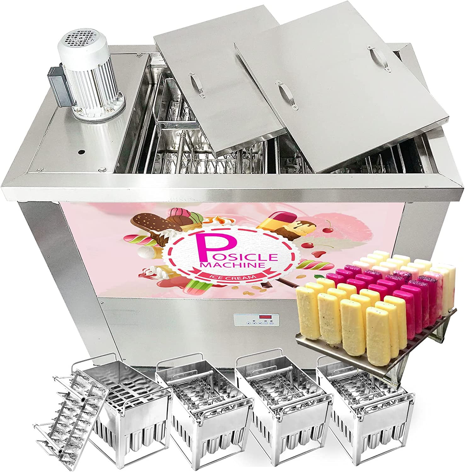 Kolice Commercial 4 mold sets ice popsicle stick making machine,ice pop ...