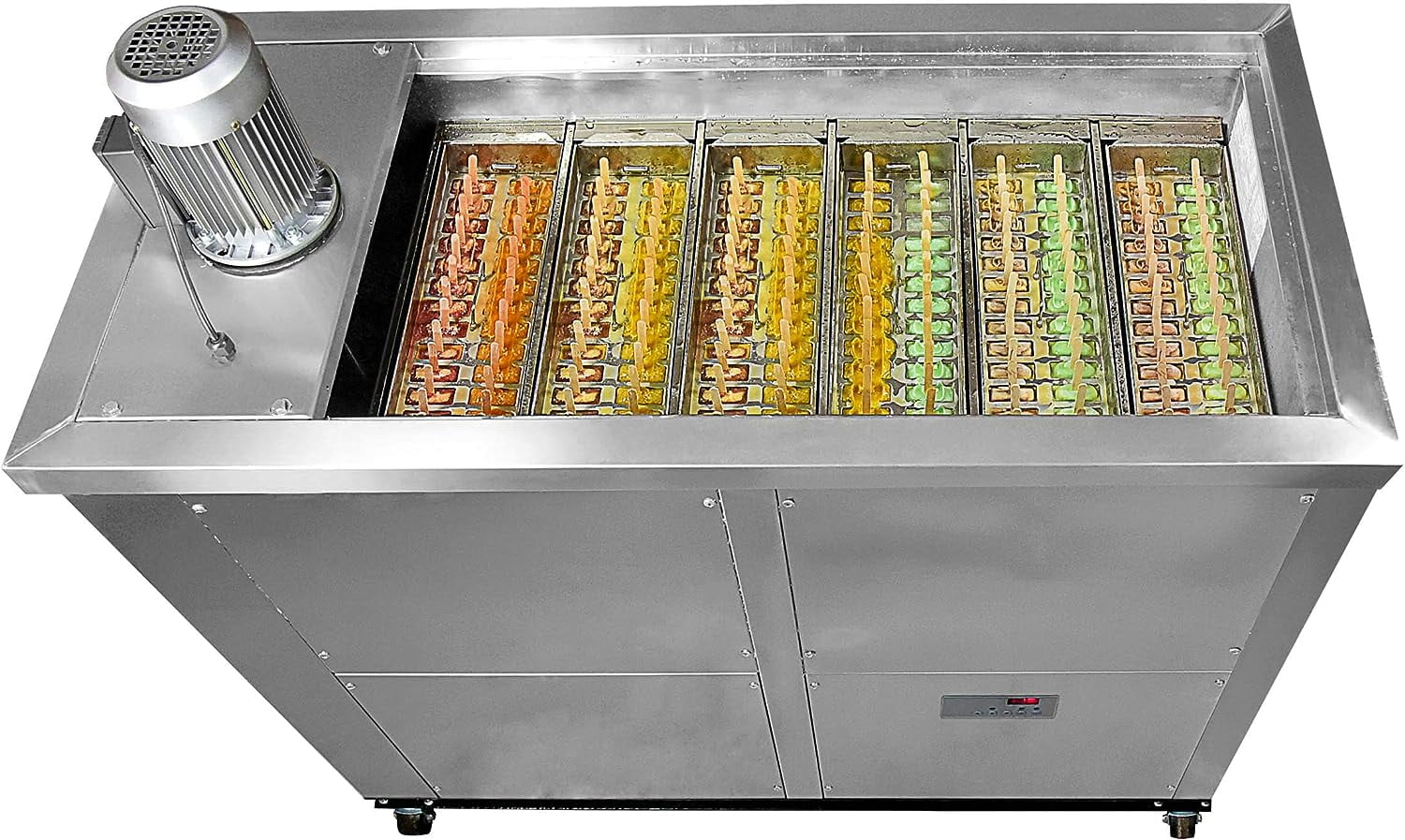 Kolice Commercial 6 Slim Brazilian Mold Sets Ice Popsicle Machine,Ice ...