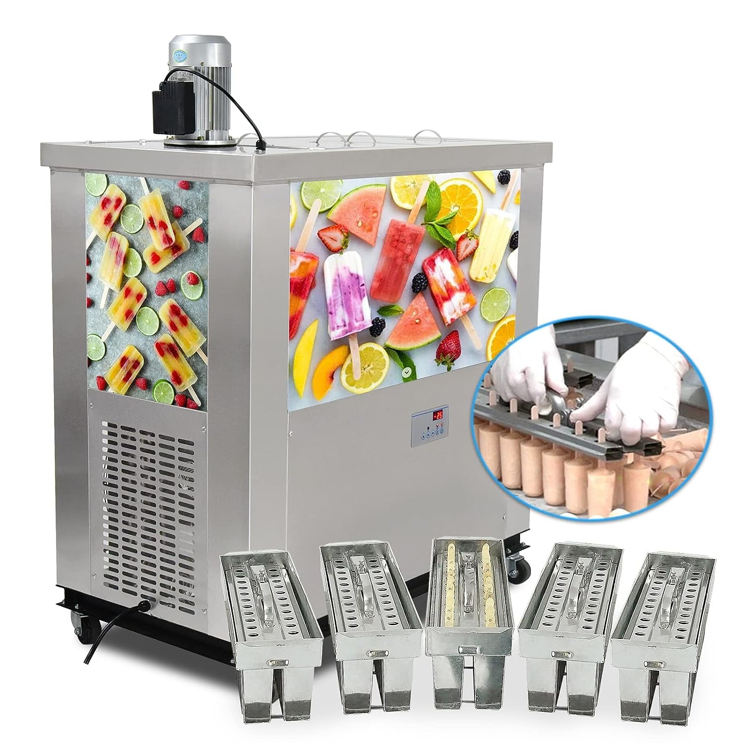Kolice Commercial Brazilian Slim Ice Popsicle Machine,Ice Lollipop ...
