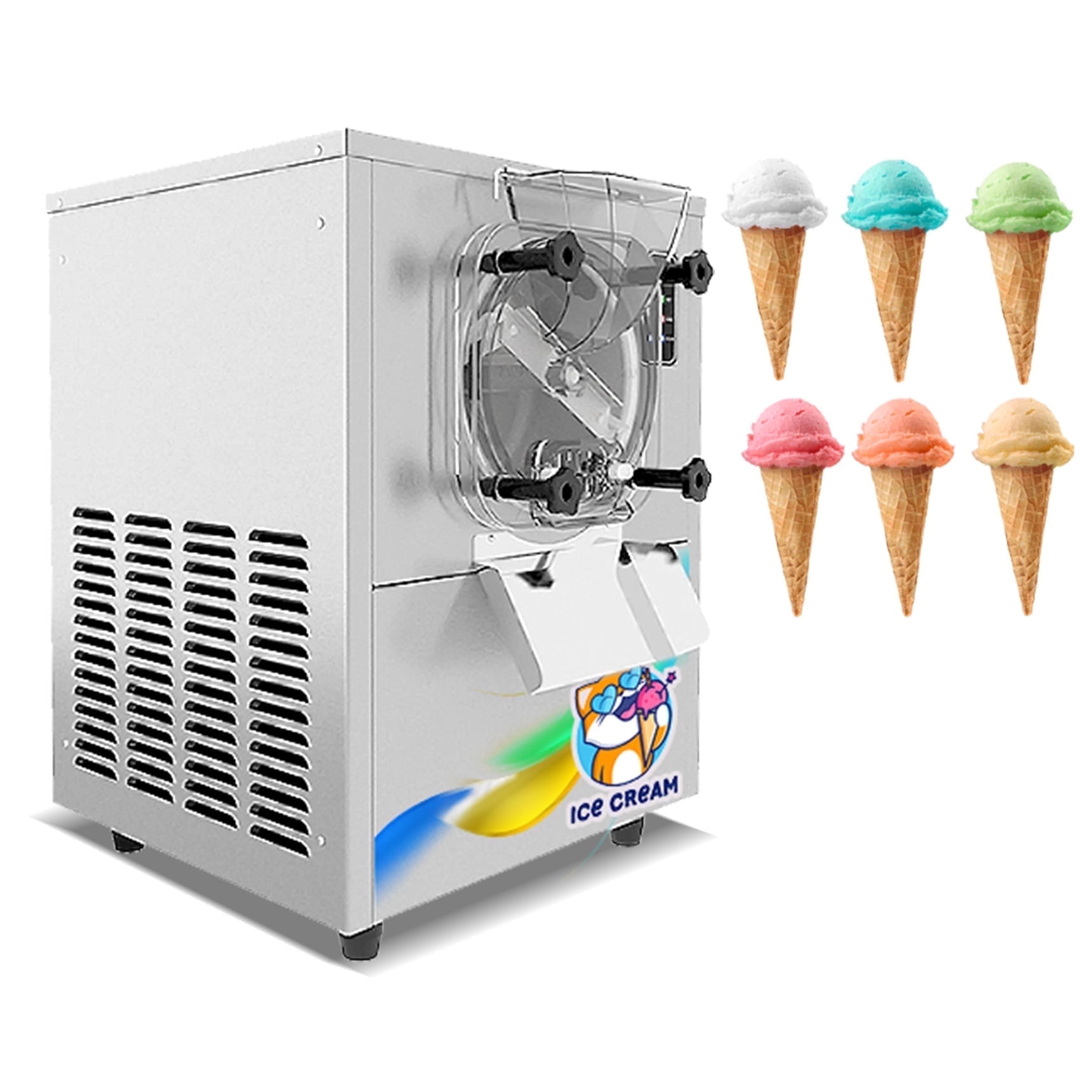 Kolice Commercial 4.5L Cylinder Gelato Water Ice Hard Ice Cream Machine ...