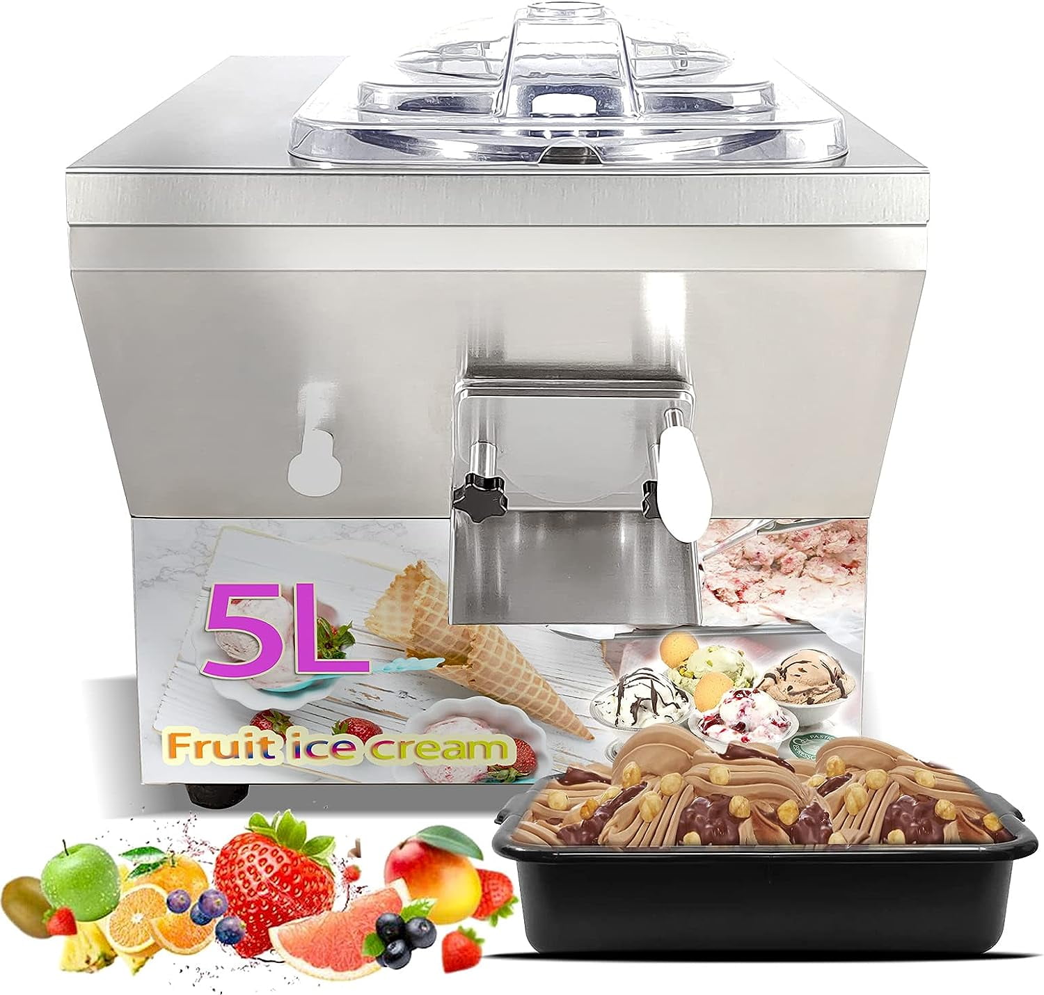 Kolice Commercial ETL Countertop Gelato Hard ice Cream Machine,Fresh ...