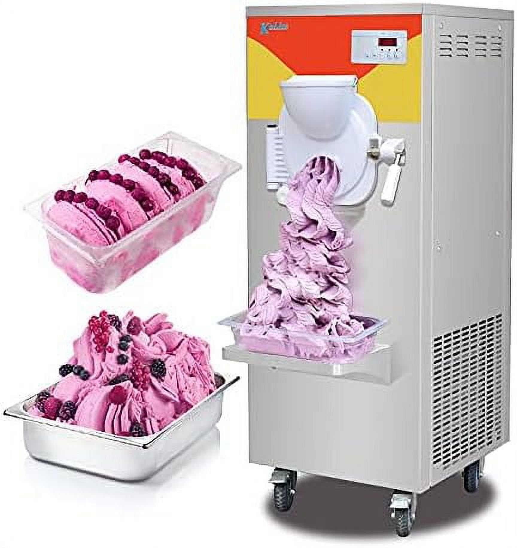 Kolice Commercial Gelato Hard Ice Cream Machine, Italian Ice Water ...