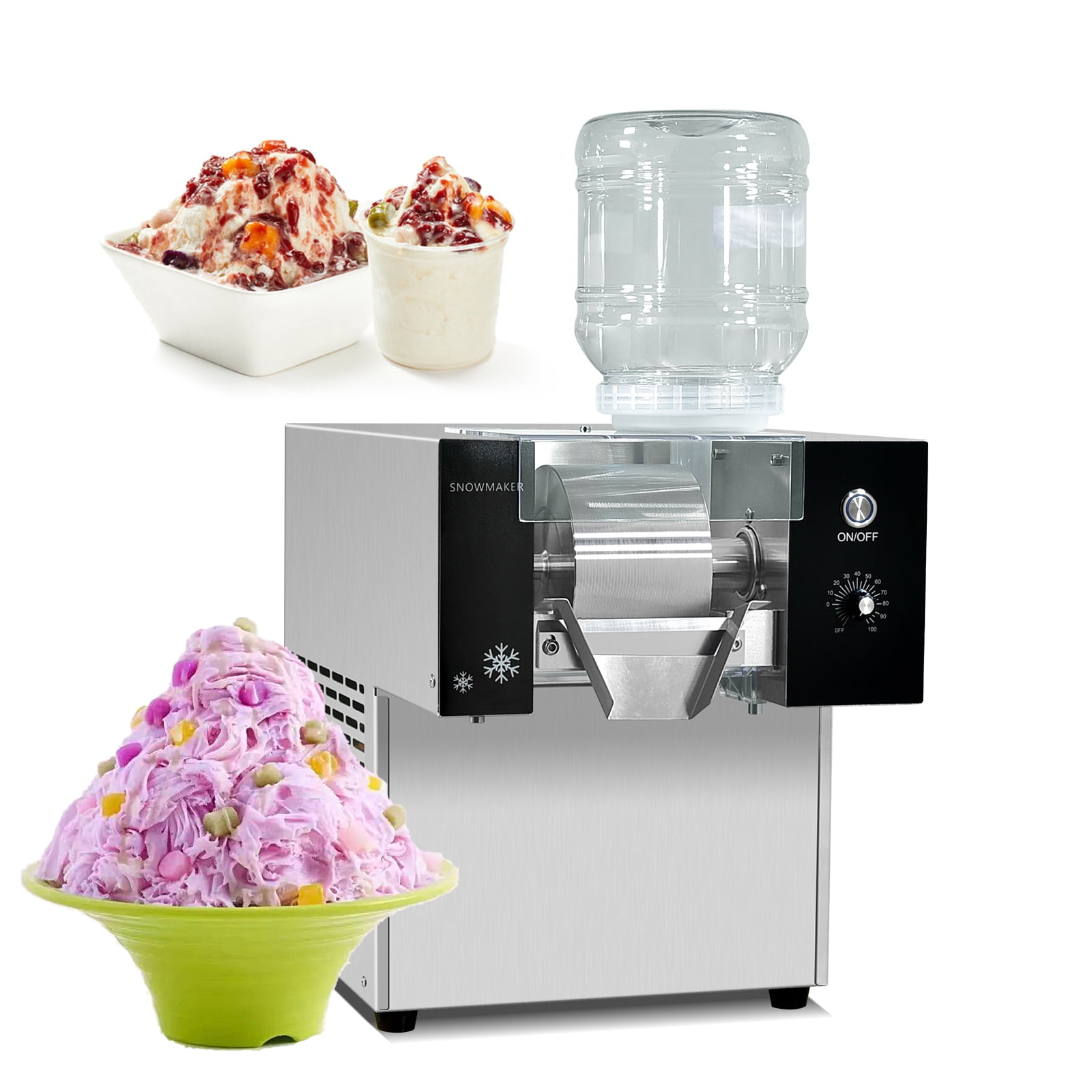 Kolice Commercial Electric Slushy Maker & Snowflake Ice Crusher, 374 ...