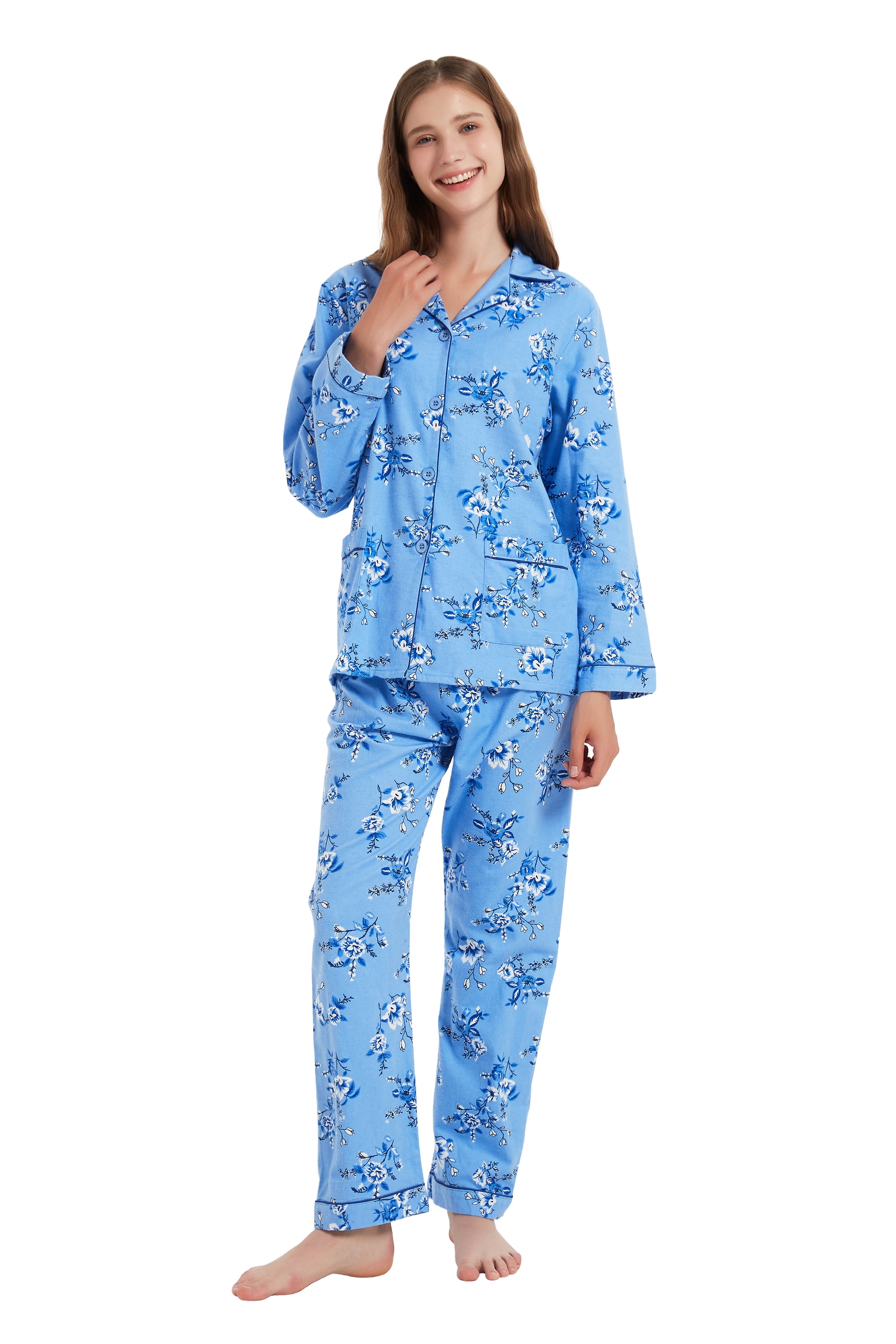 Kolipajam Cotton Flannel Pajamas for Women 100% Cotton Flannel Pajamas ...
