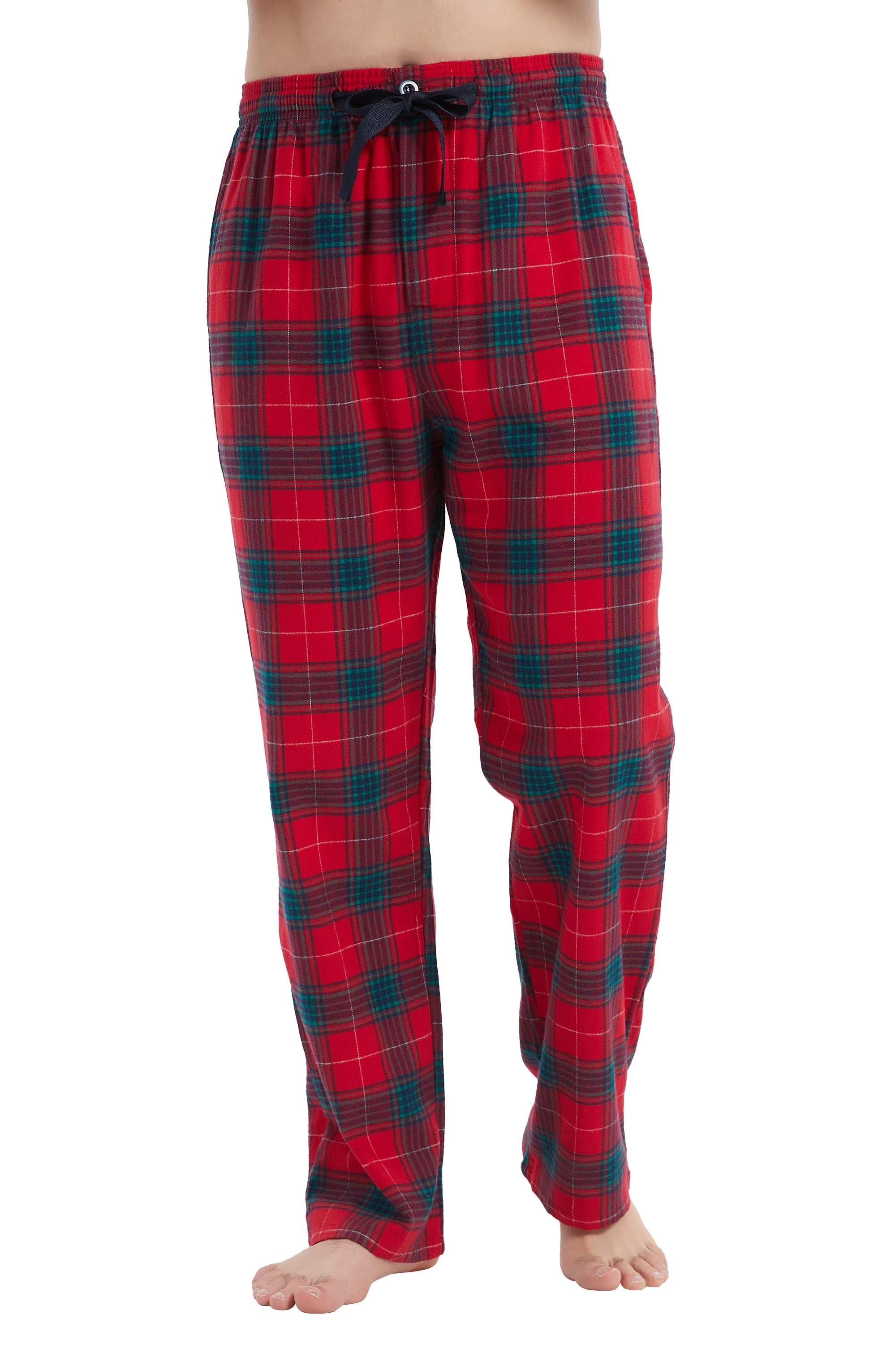 Kolipajam Men's 100% Cotton Flannel Pajama Pants Yarn Dyed Plaid with ...