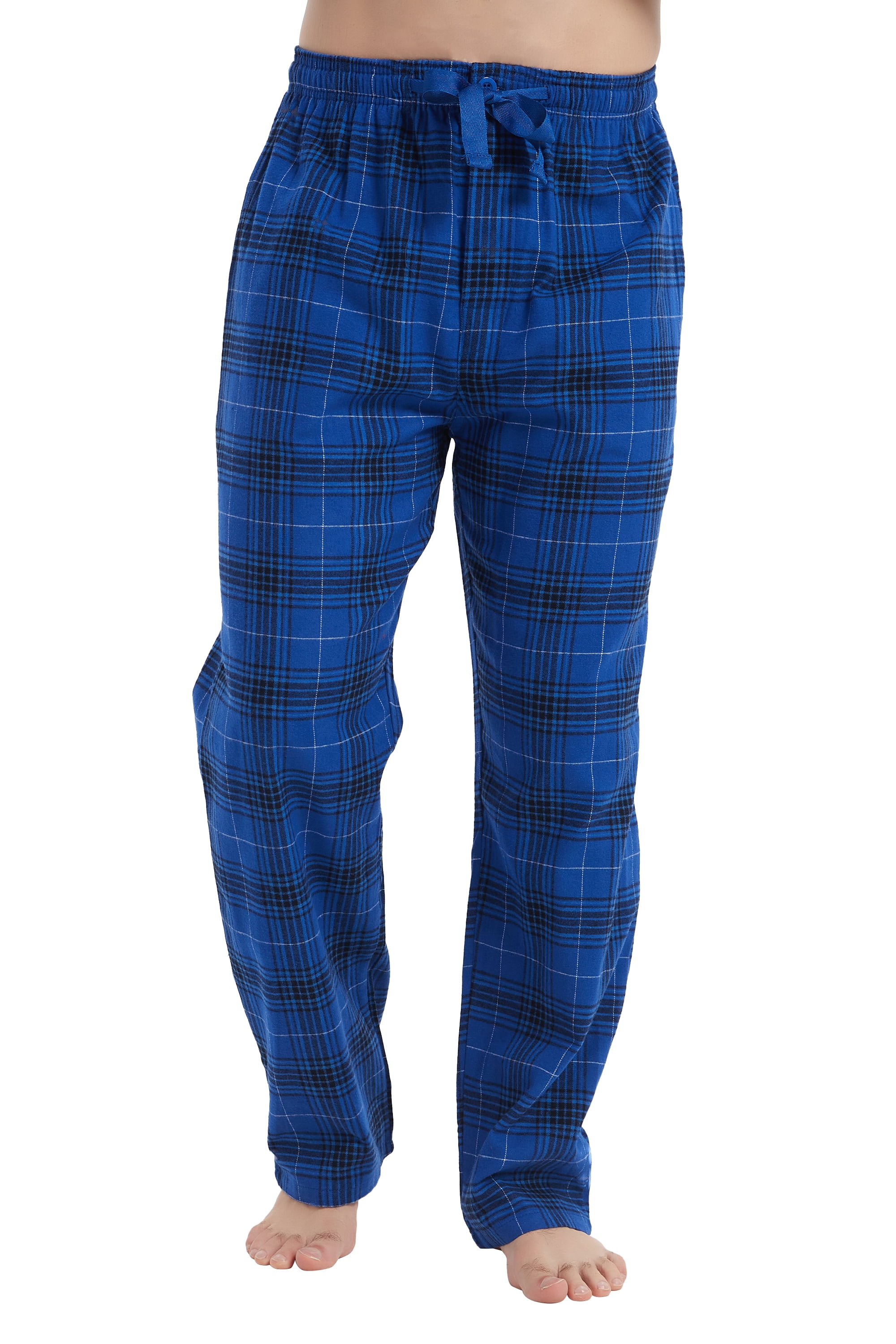 Kolipajam Men's 100% Cotton Flannel Pajama Pants Yarn Dyed Plaid with ...