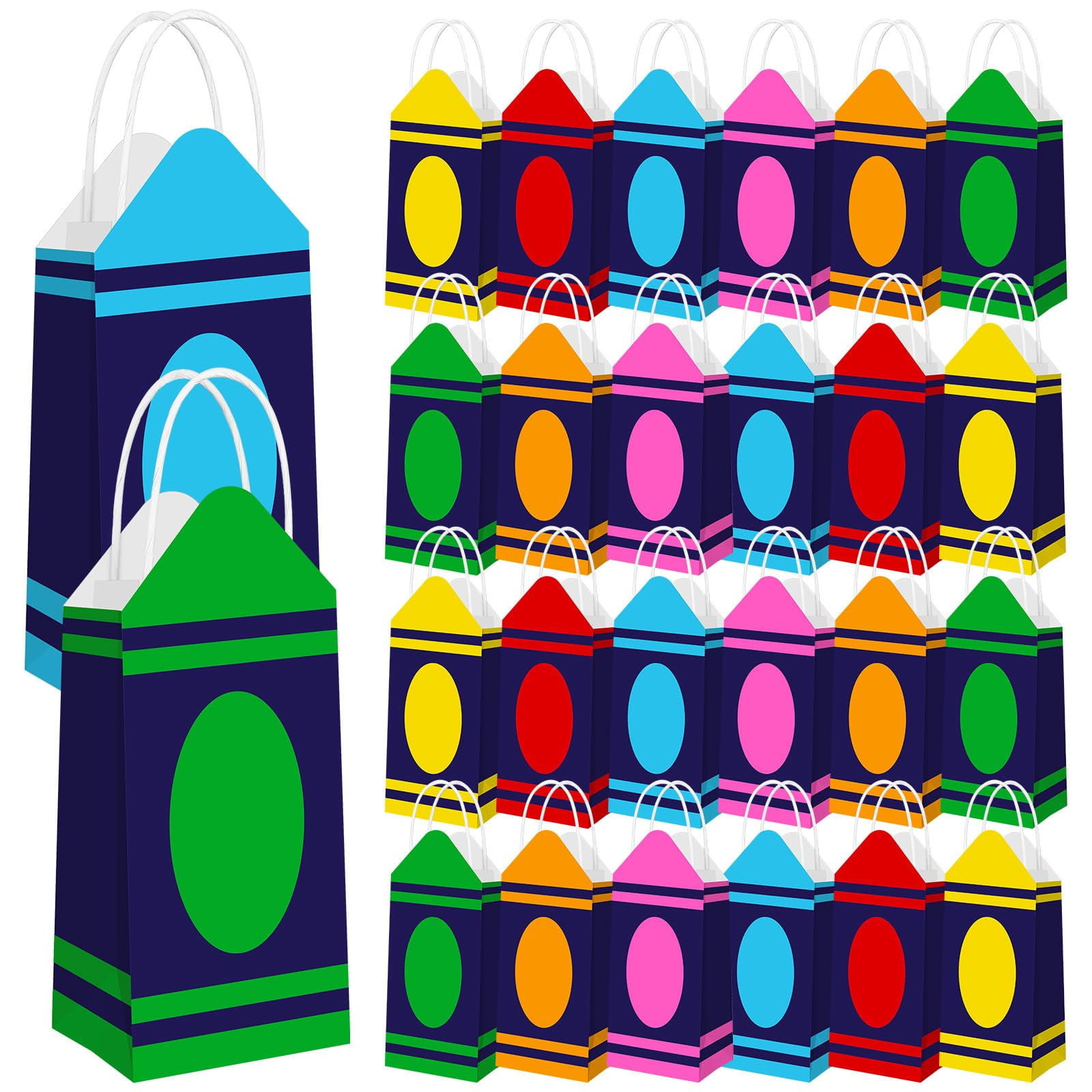Kolldenn 24 PcsITSC Crayon Gift Bags Preschool Graduation Party ...