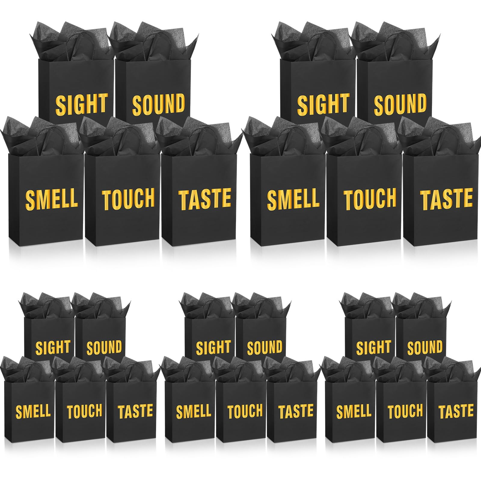 Kolldenn 25 Pcs / MMF7 5 Sets 5 Senses Gift Bags for Him Her Five ...