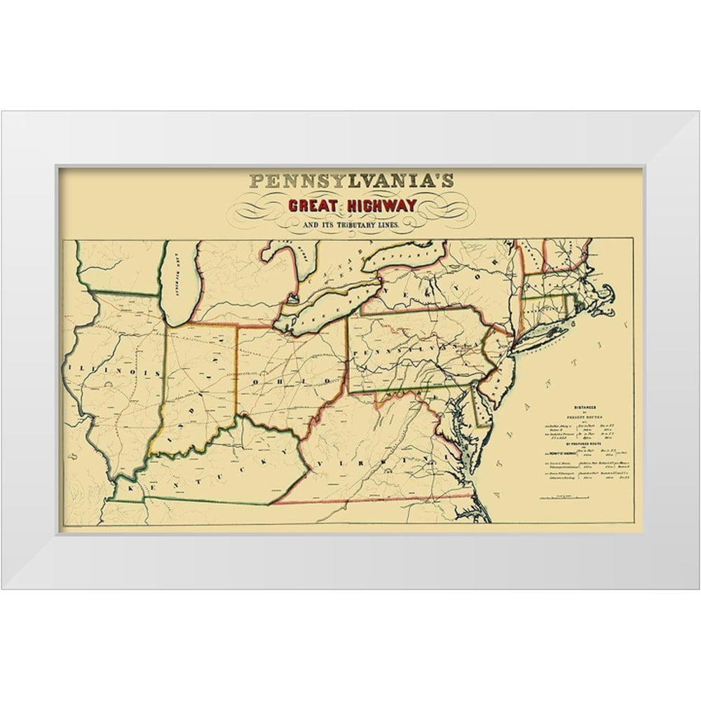 Kollner 32x22 White Modern Wood Framed Museum Art Print Titled ...