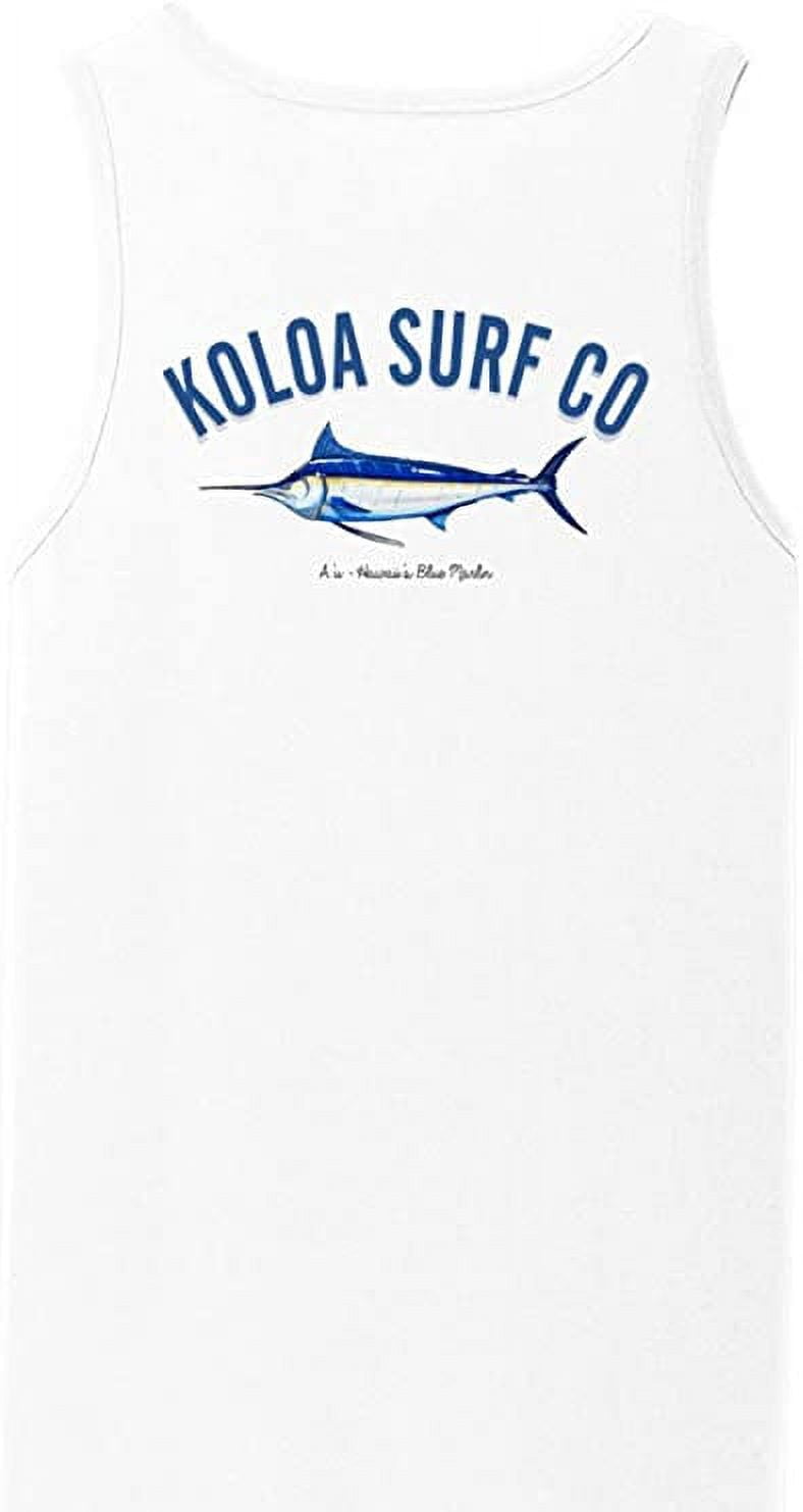 Koloa Surf Hawaiian Blue Marlin Logo Heavyweight Cotton Tank Top-L ...