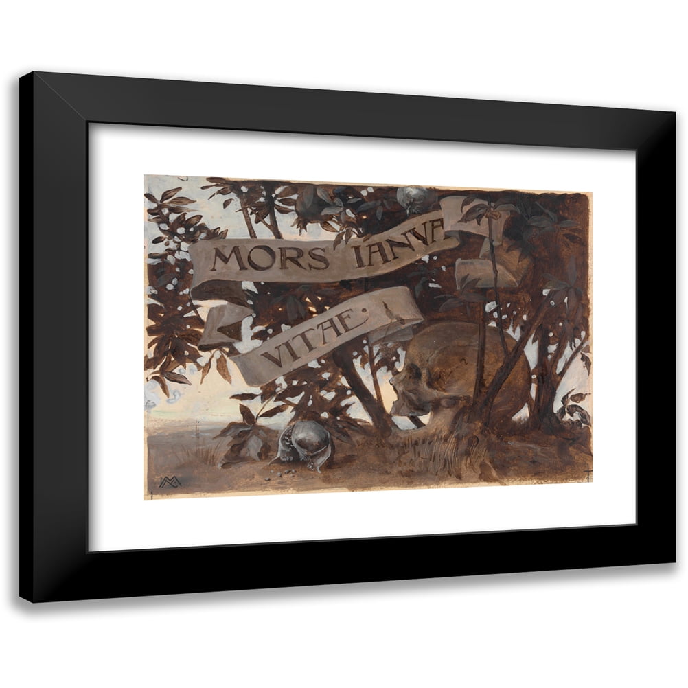 Koloman Moser 24x18 Black Modern Framed Museum Art Print Titled - Mors ...