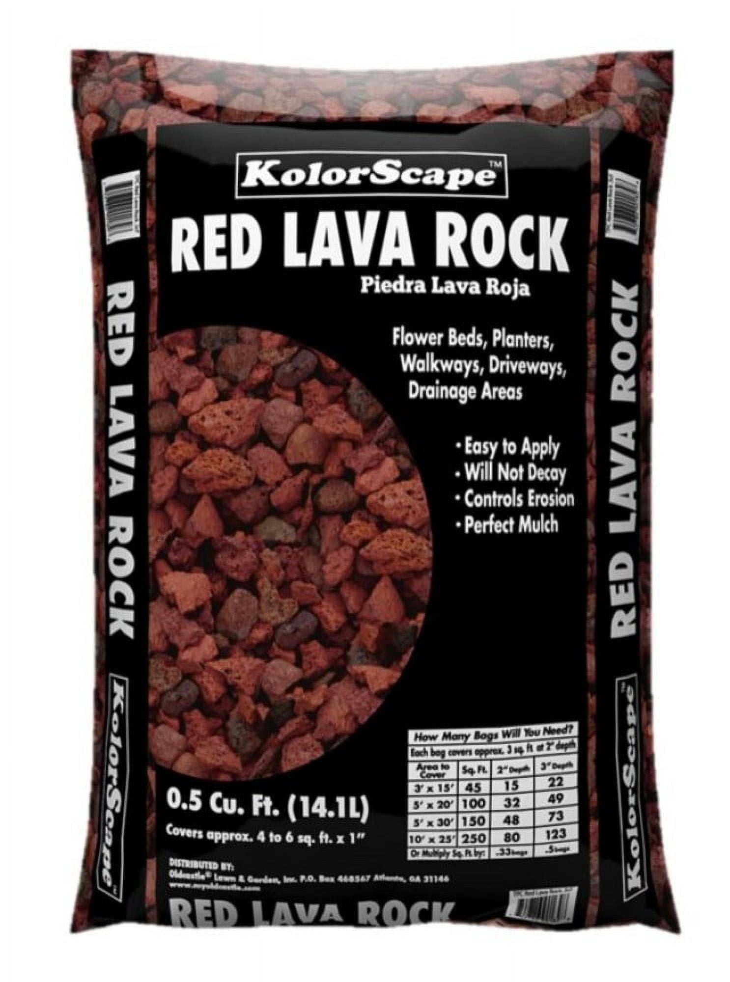 Kolor Scape 40200032 Red Lava Rock 0.5 cu. ft. Decorative Stone for ...