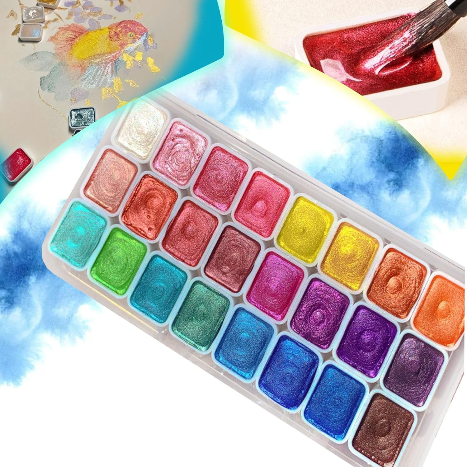 Kolorful-Powder Mineral Pearl Pigment Art Watercolor,Shifting ...