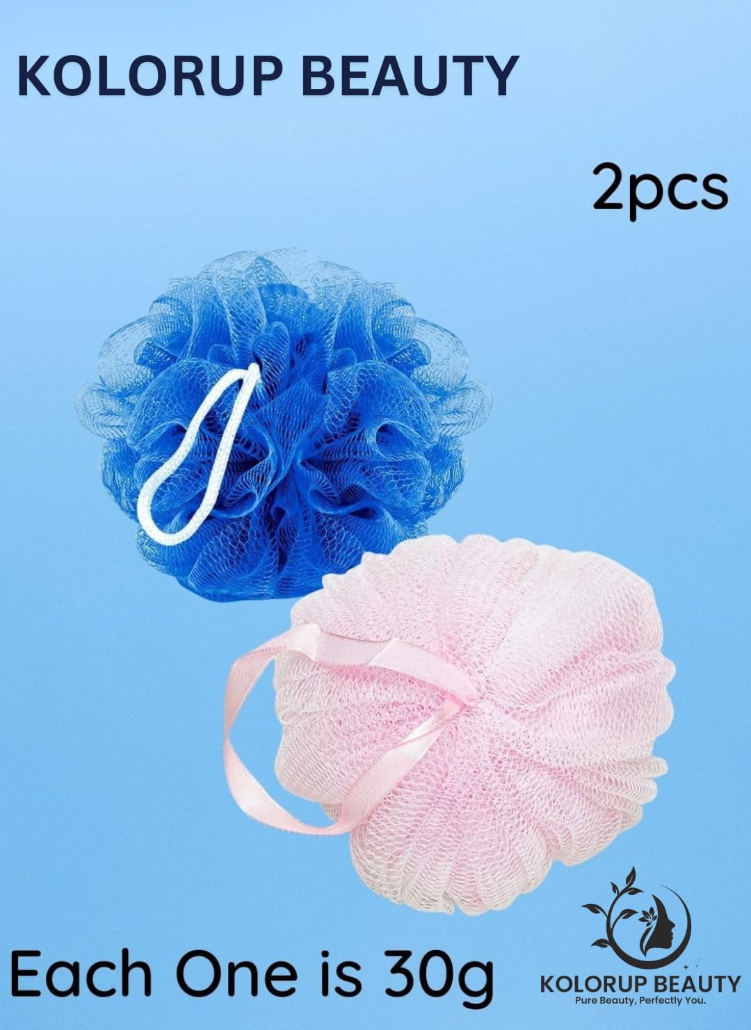 Kolorup Beauty Bath Loofah Sponges Bath Essential PuffaLoofah Soft ...