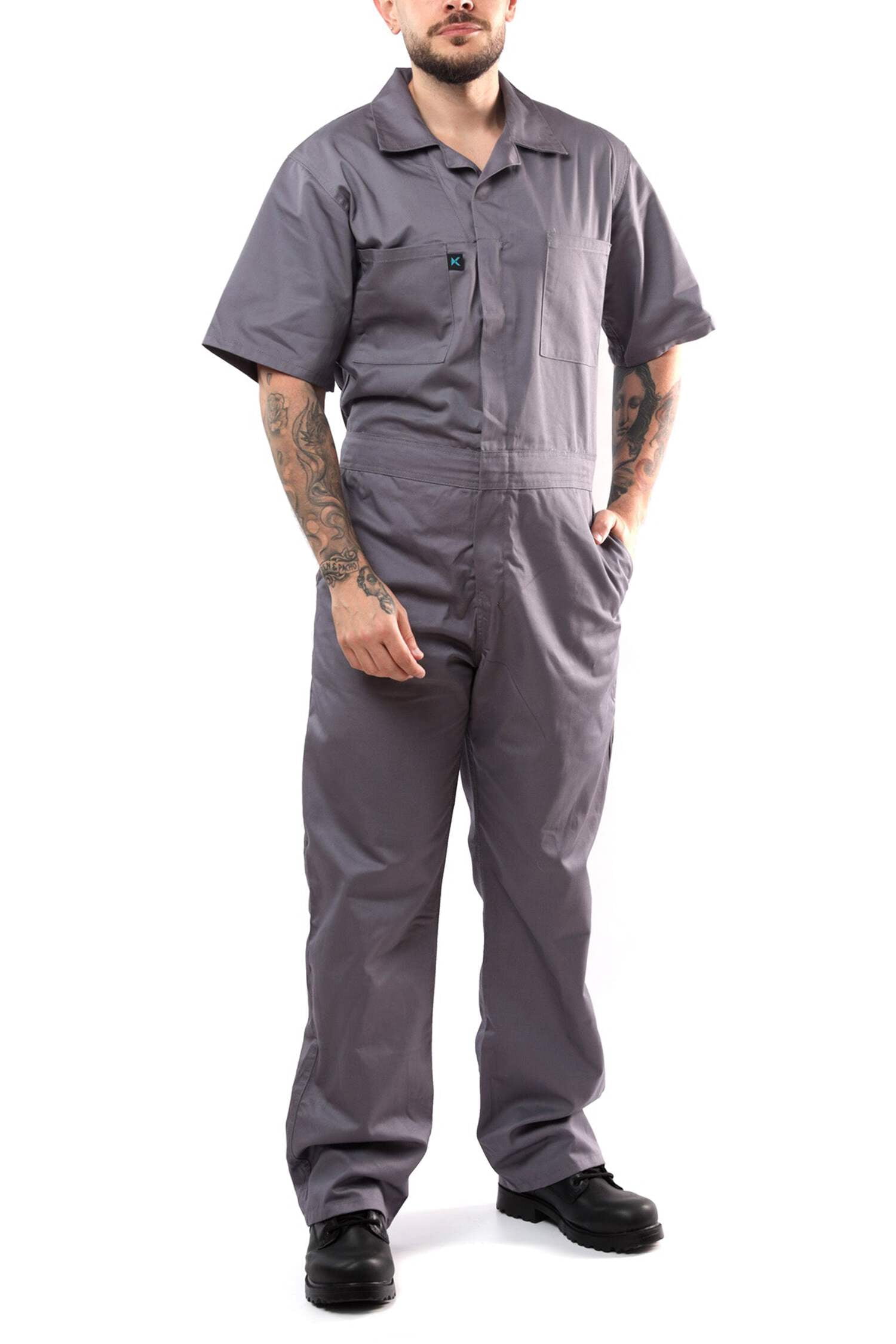 Kolossus Deluxe Short Sleeve Cotton Blend Coverall with Multi Pockets ...