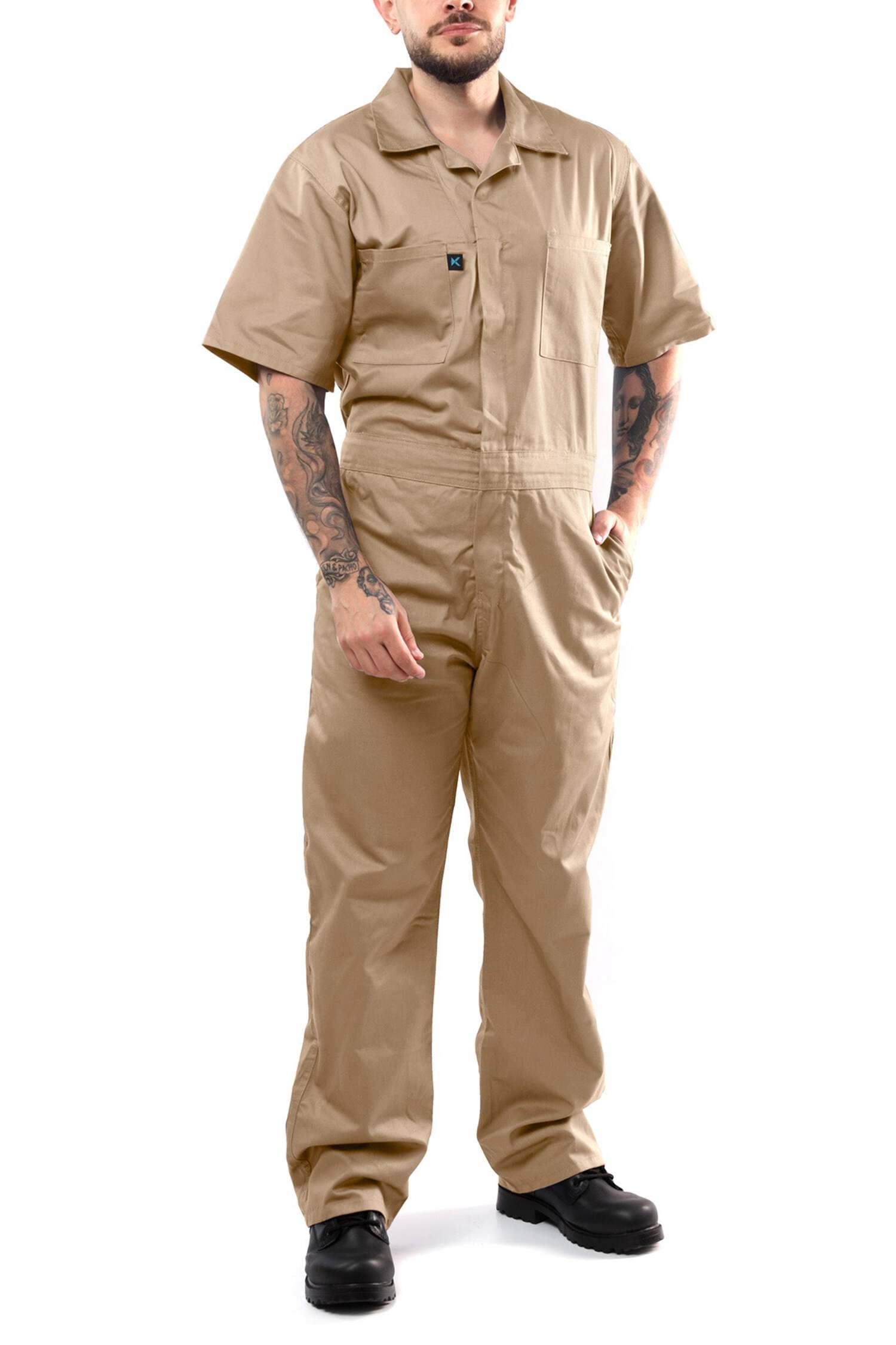 Kolossus Deluxe Short Sleeve Cotton Blend Coverall with Multi Pockets ...