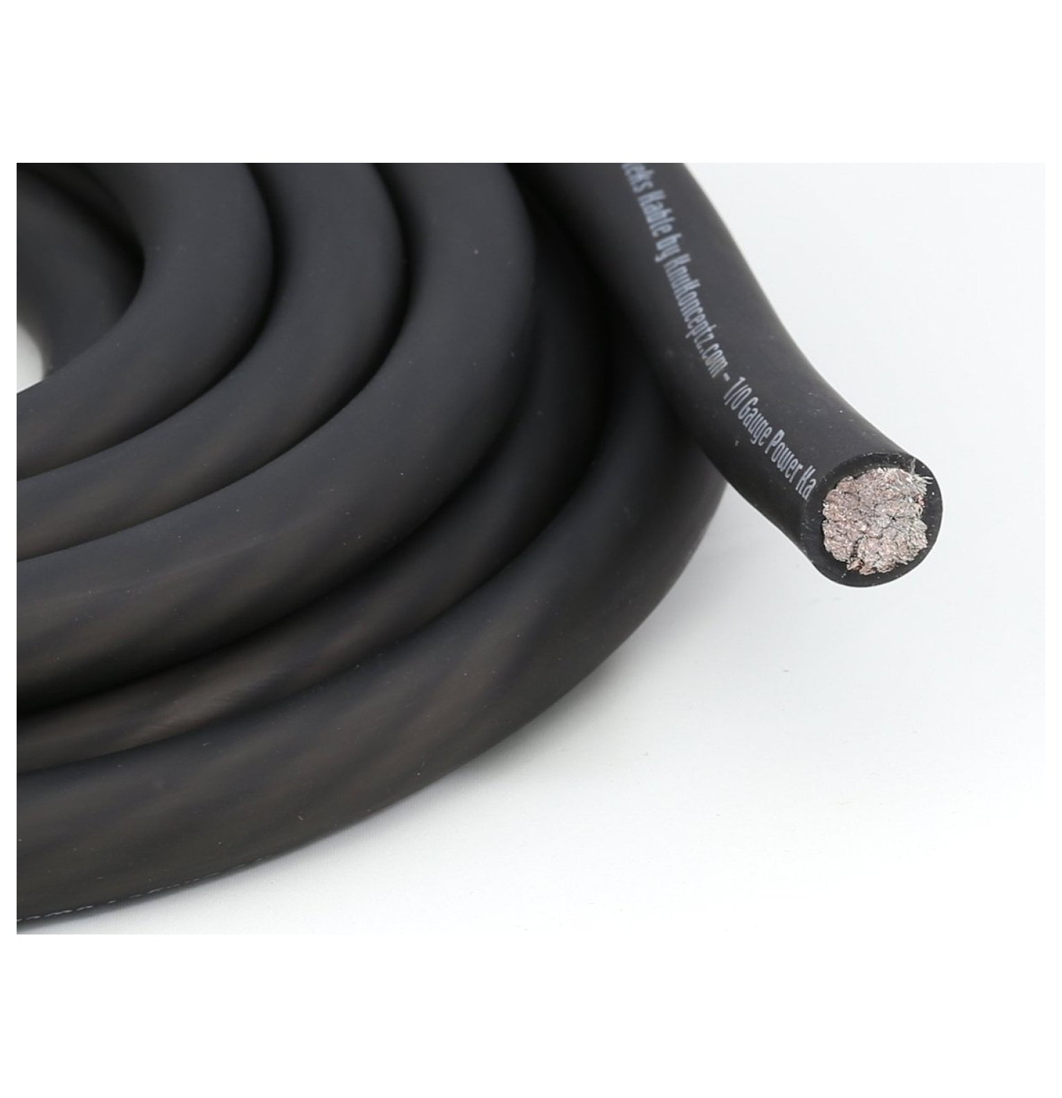 Kolossus Flex Kable OFC 0 Gauge Power Wire Copper Cable Black (10 ft) 1 ...