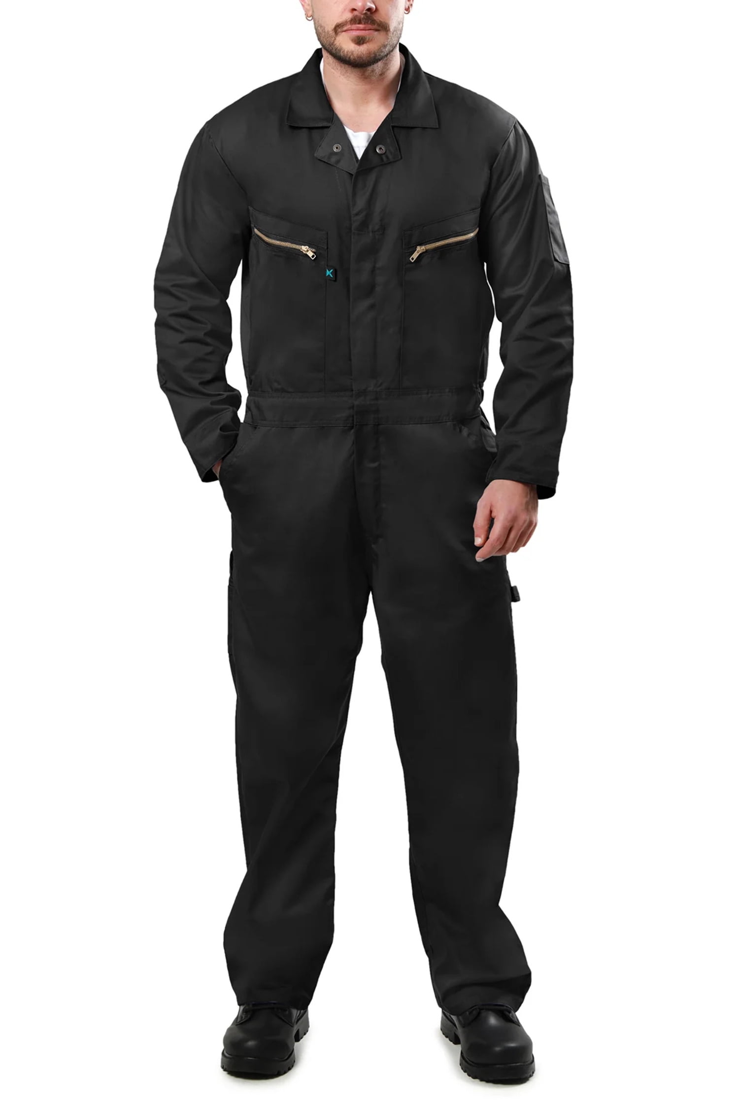 Kolossus Pro-Utility Cotton Blend Long Sleeve Coverall with Zip-Front ...