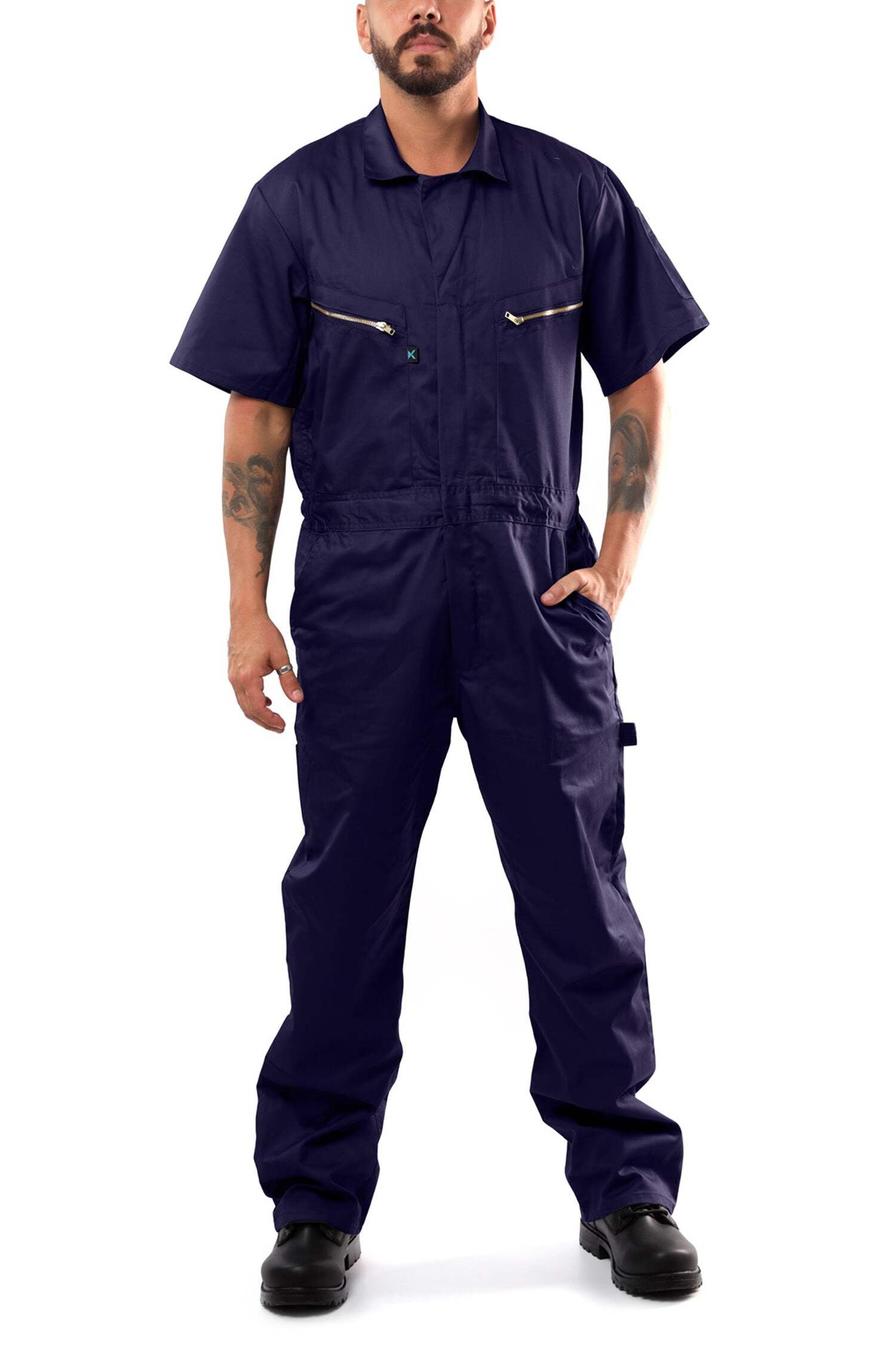 Kolossus Pro-Utility Cotton Blend Short Sleeve Coverall with Zip-Front ...
