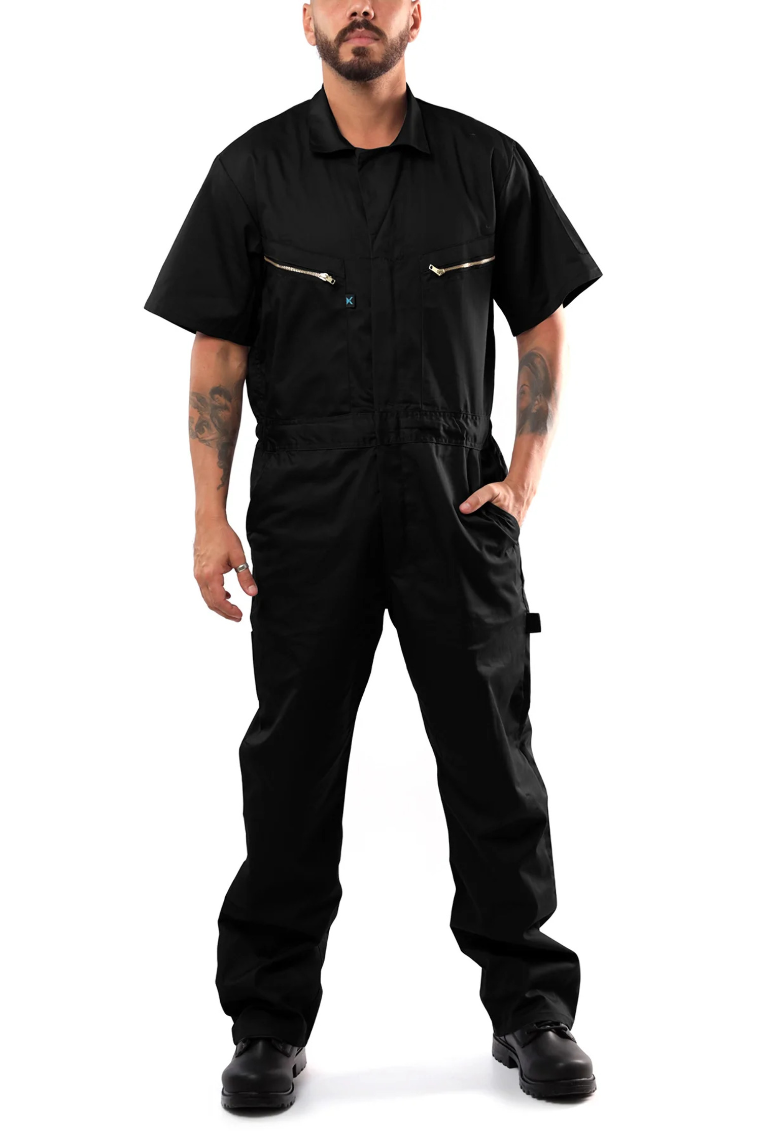Kolossus Pro-Utility Cotton Blend Short Sleeve Coverall with Zip-Front ...