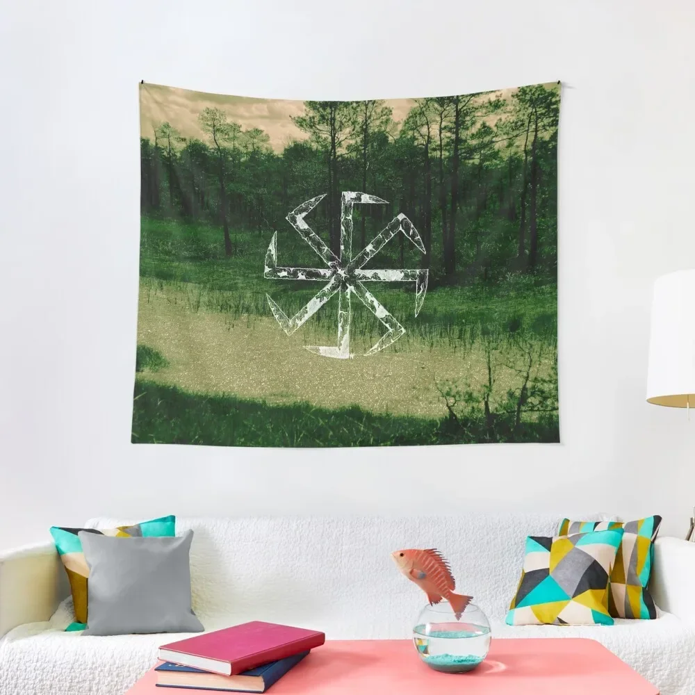 Kolovrat the Symbol of the Sun (Slavic Pagan swamps) Tapestry Wallpaper ...