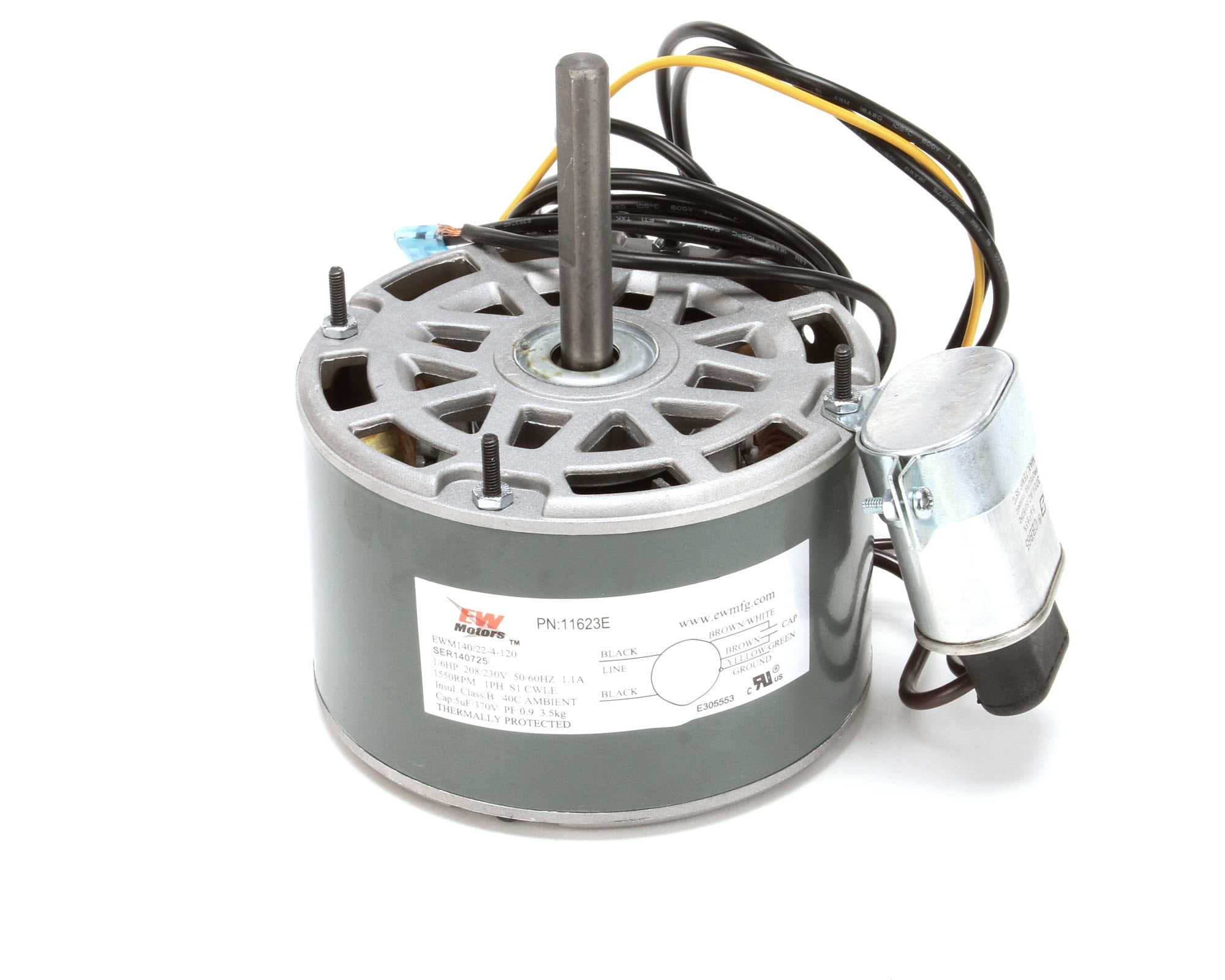Kolpak 11623E Motor, 208-230V, 1/6 hp, EWM 140/22 - Walmart.com