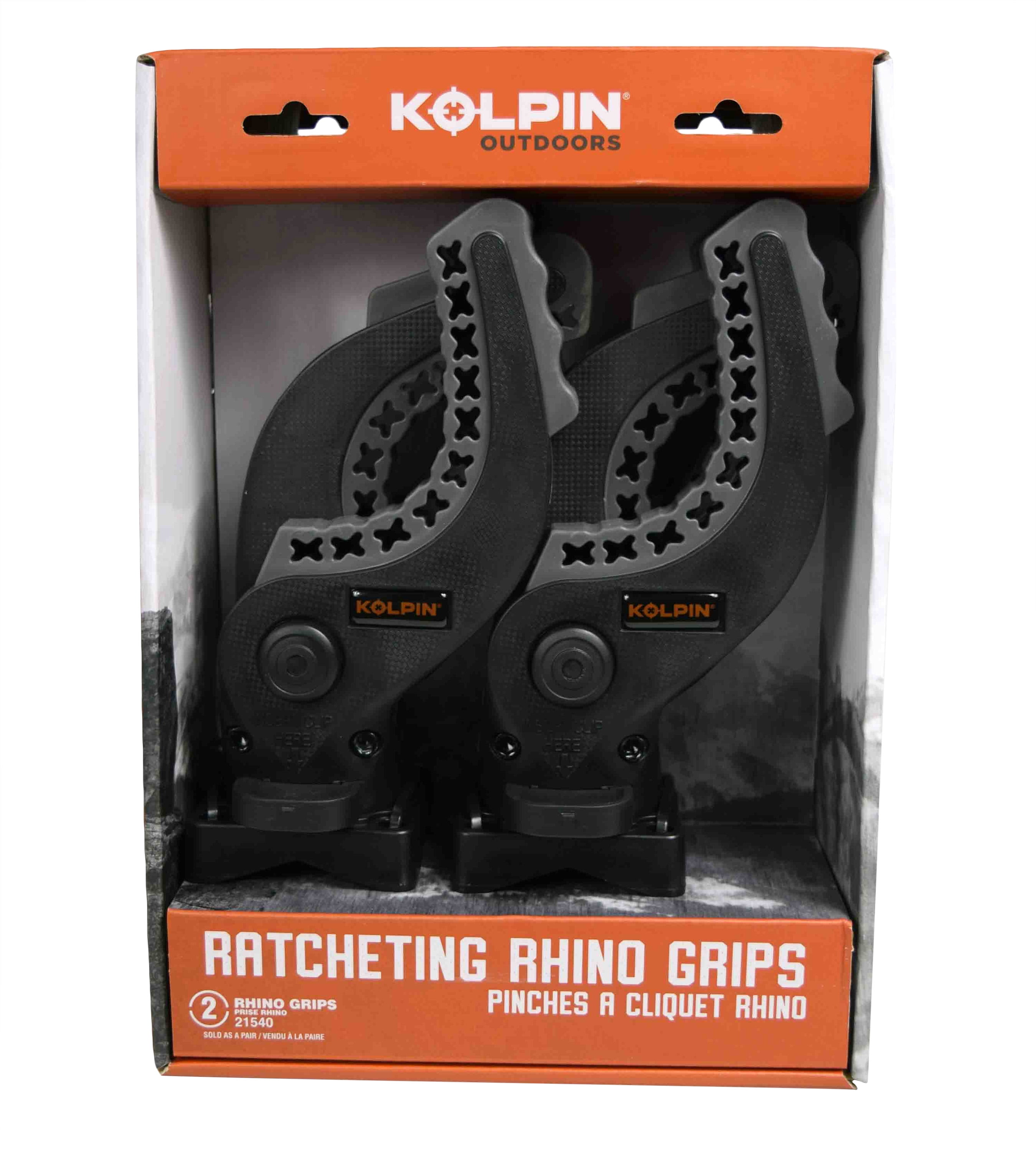 Kolpin 21540 Universal Kwik Clip Ratcheting 1-4inch Rhino Grip - Pair ...