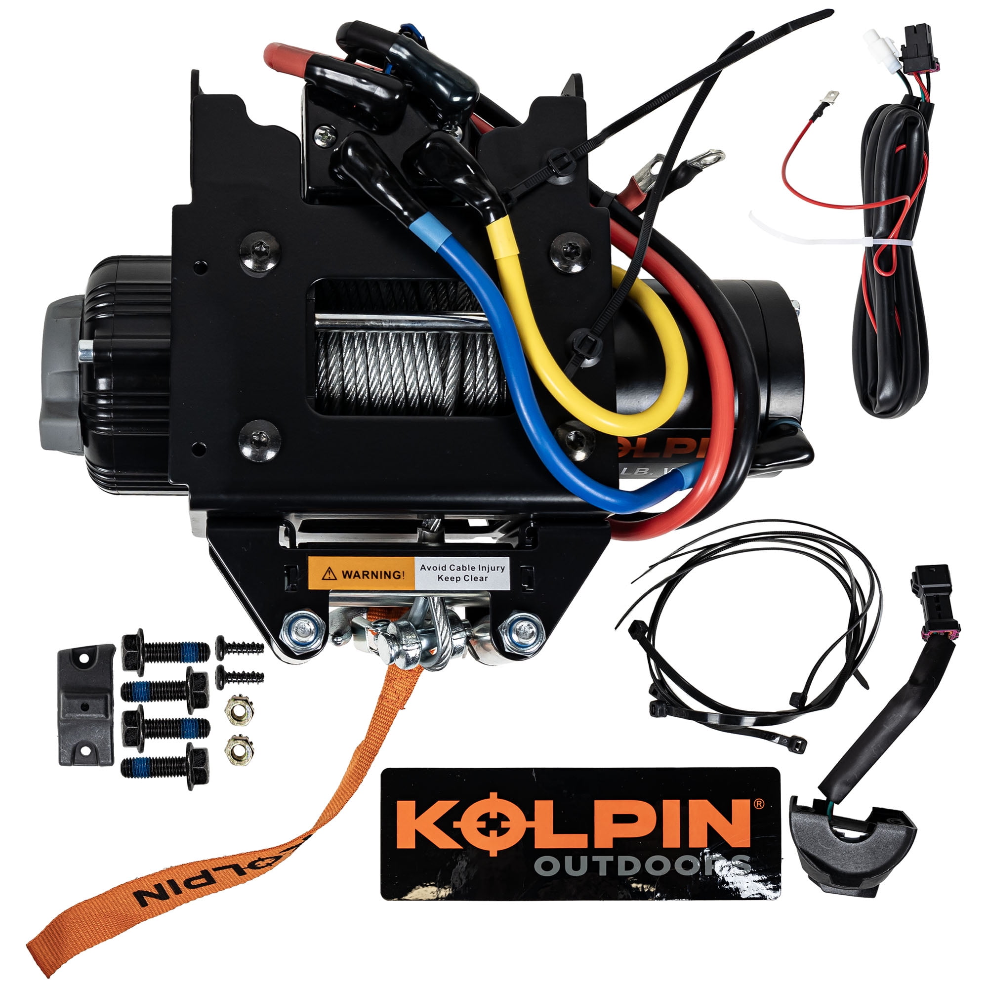Kolpin 26-3200 Polaris Sportsman Winch Kit 2500 LB Steel Cable ...
