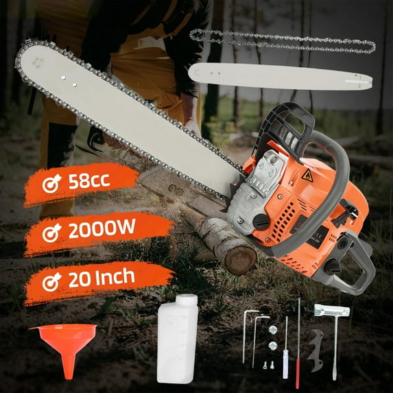 Kolpty 12" Top Handle Gas Chainsaw 2-Stroke 25.4cc Portable Gas Chain ...