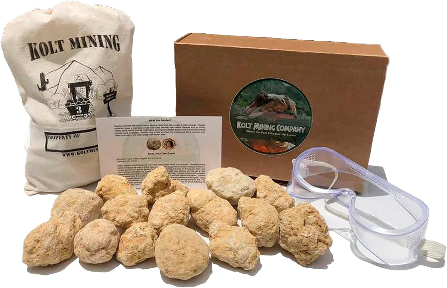 Kolt Mining Geode Kit – 15 Moroccan Geodes (2-2.5 inches Each) - Break ...