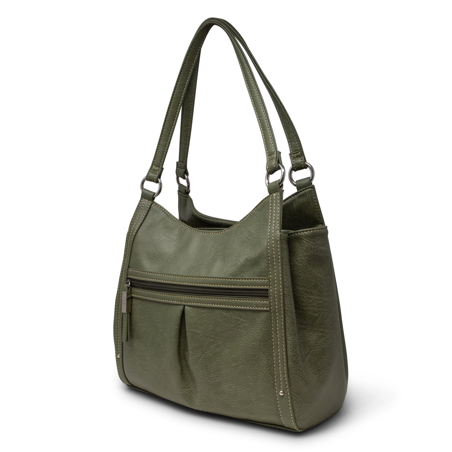 Koltov Vegan Leather Laila Large Hobo, Olive - Walmart.com