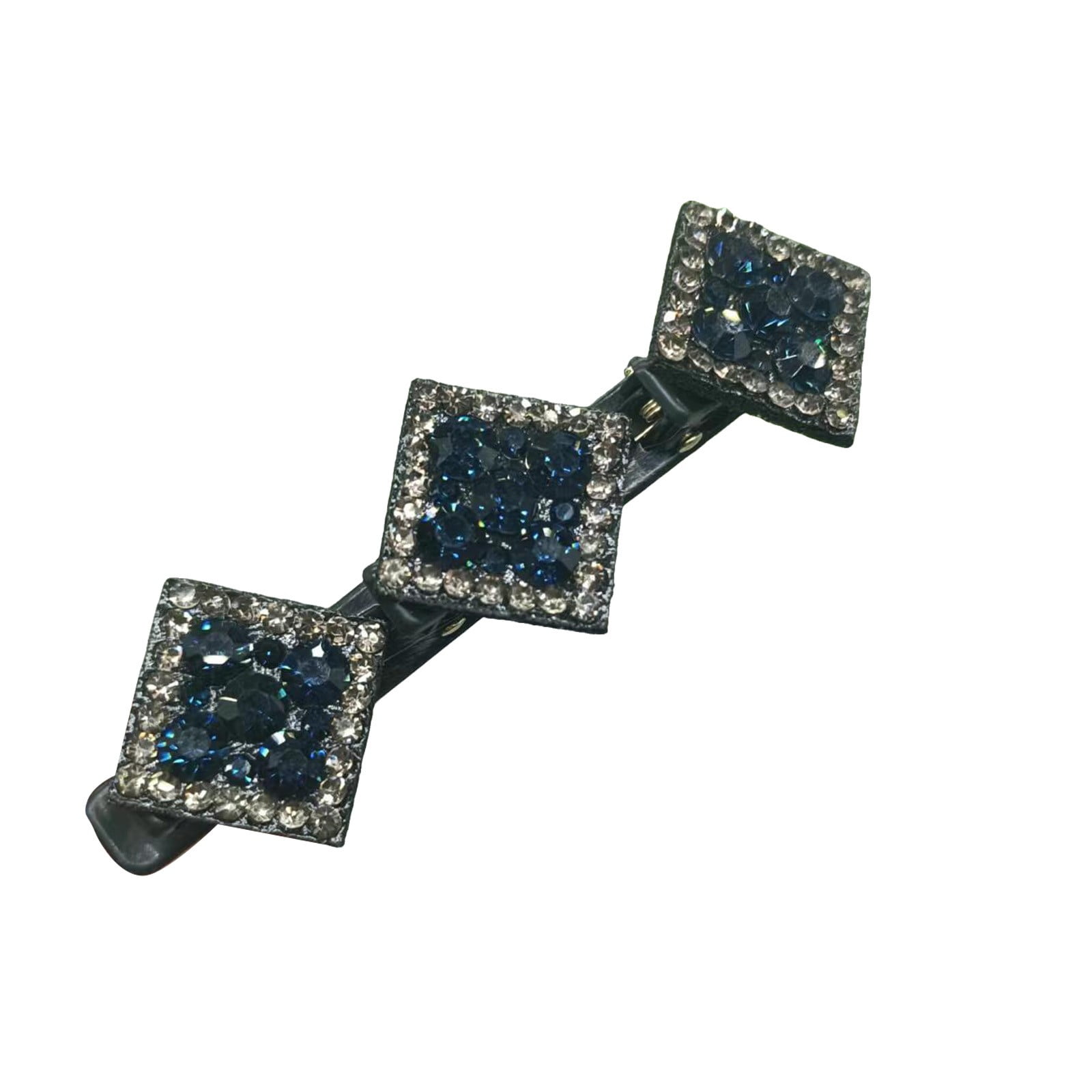 KolyLong Timeless Braided Hair Barrette Trio - Sparkling Stones for ...