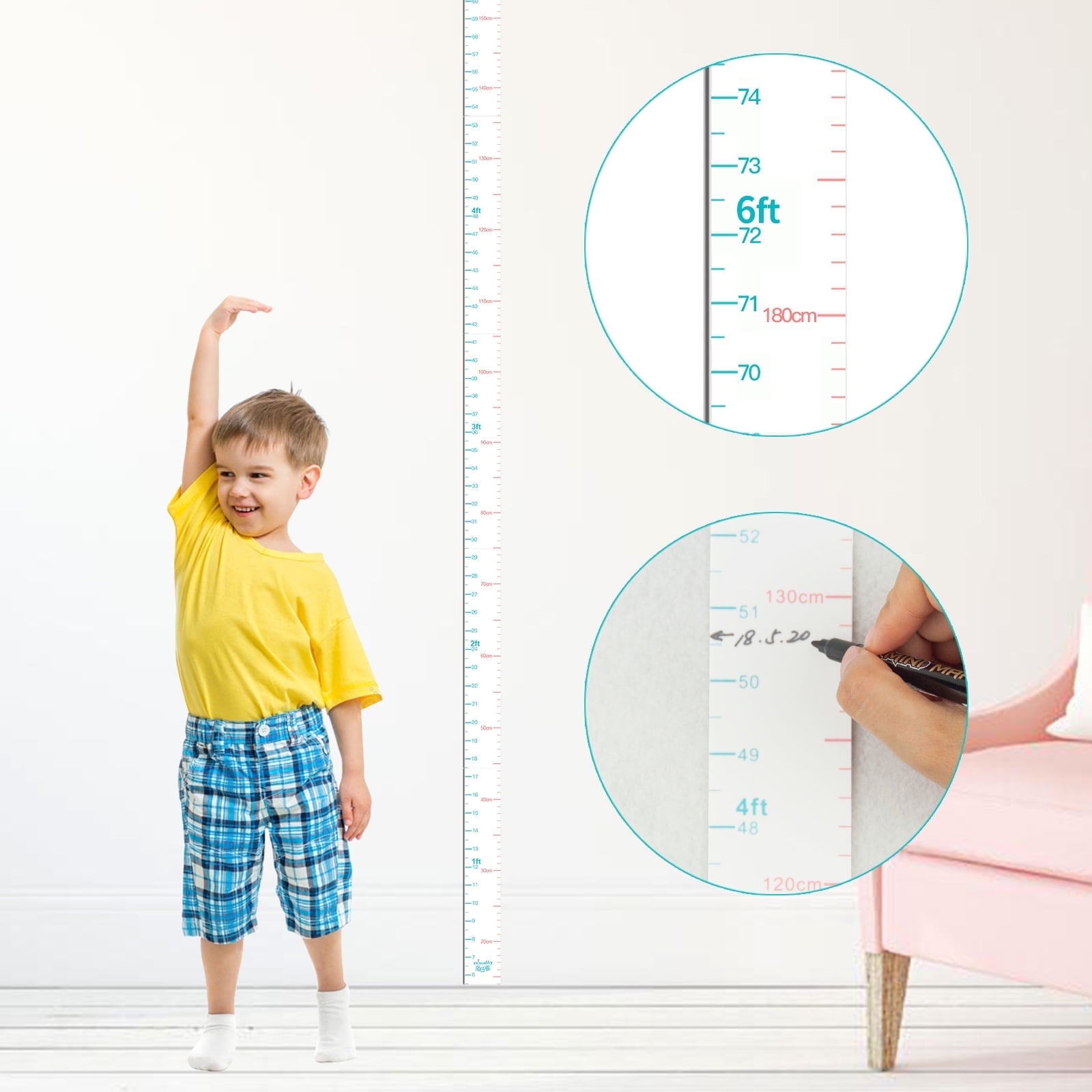 Kolymax Minimalist Wall-Mounted Wall Growth Charts, 1 Count - Walmart.com