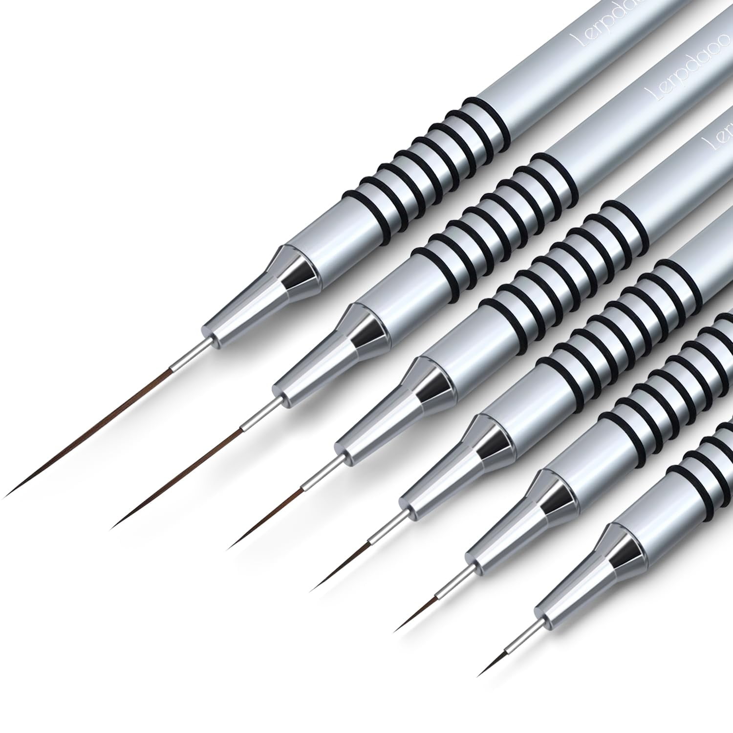 Komall Nail Art Liner Brushes, 6Pcs Painting Nail Art Brush Set Nail ...