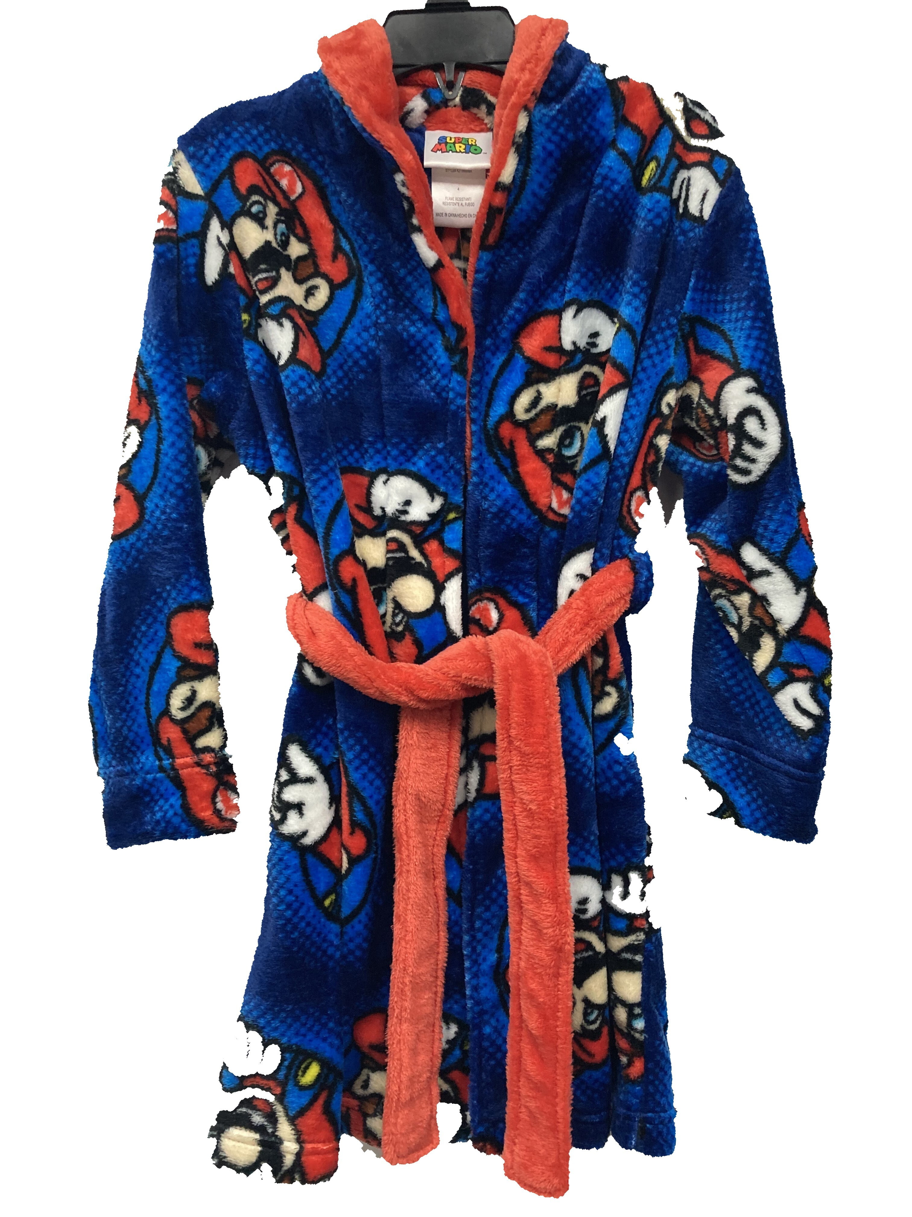 Komar Kids Boy's Super Mario Fleece Robe (4 Little Kids) - Walmart.com
