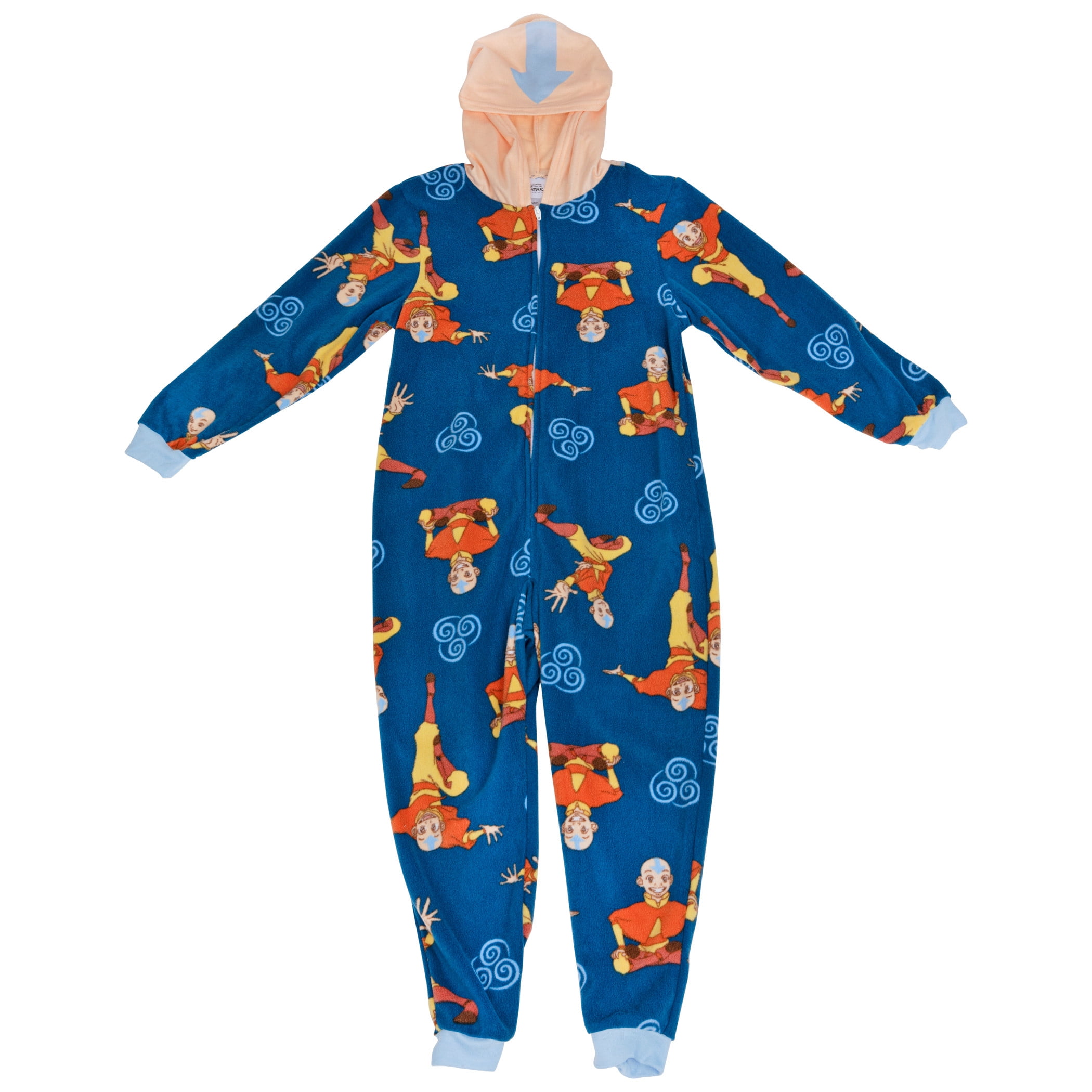 Komar Kids Avatar The Last Airbender Aang Fleece Pajamas Clothes Onesie ...