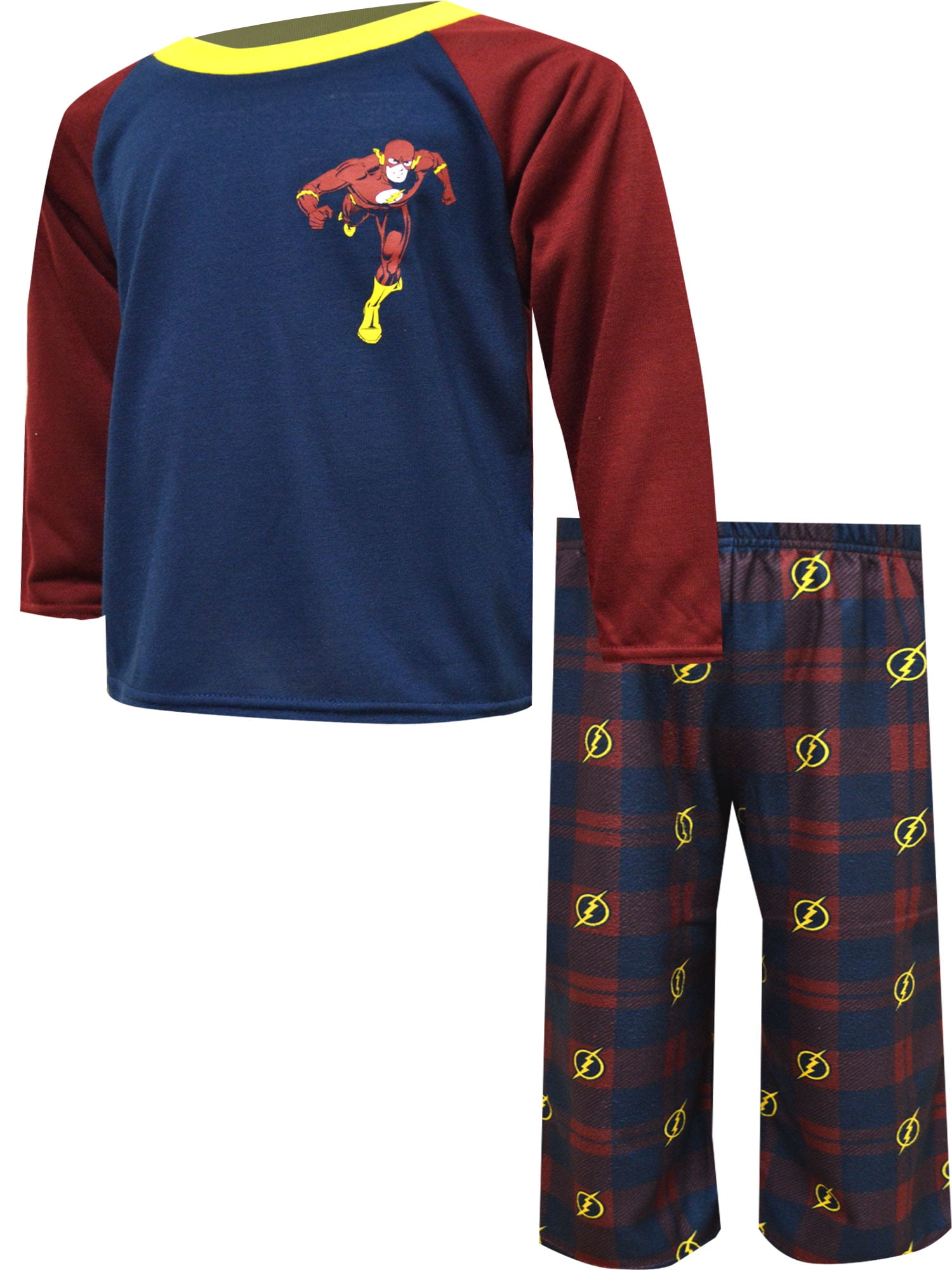DC Comics Kids Superhero The Flash Long Sleeve 2-Piece Pajama Set-Size ...