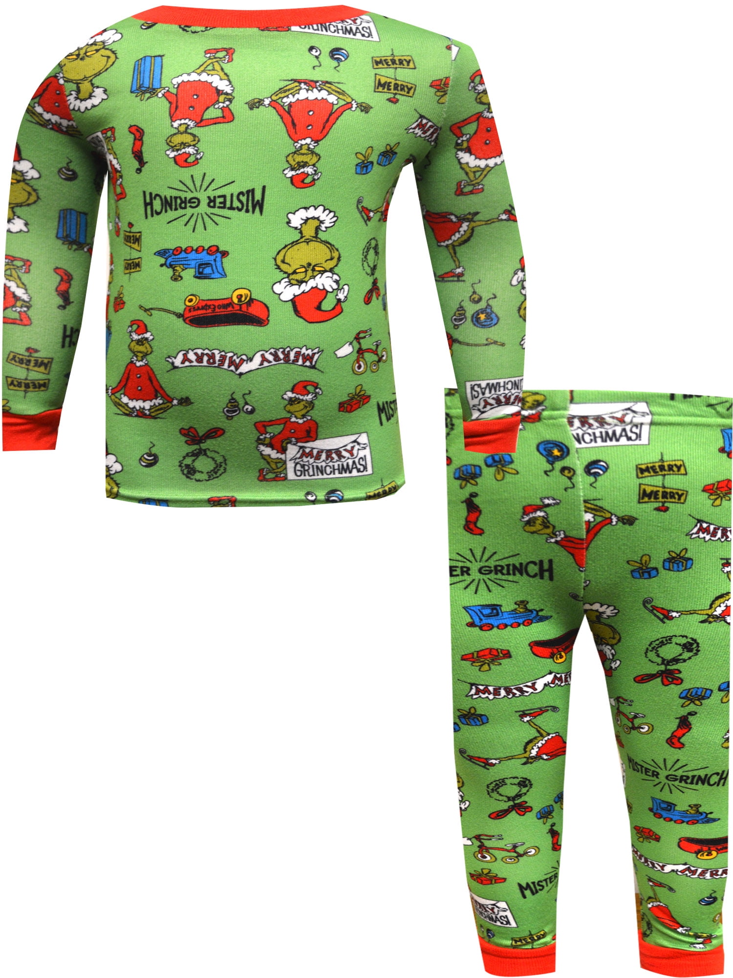 Komar Kids Dr. Seuss The Grinch Ultra Soft Pajamas for Boys or Girls ...