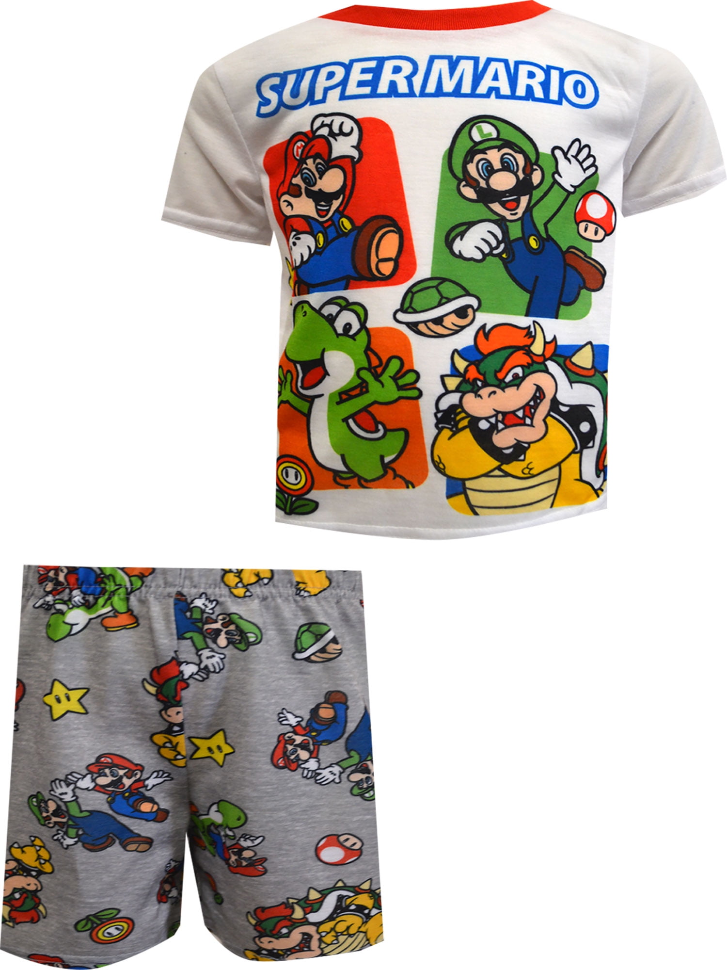 Komar Kids Boys Nintendo Super Mario Classic Characters Pajama Set (10 ...
