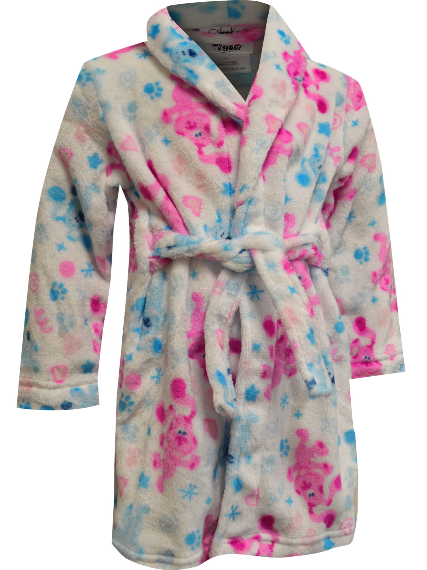 Komar Kids Girls Blue's Clues Magenta and Blue Cozy Plush Toddler Robe ...