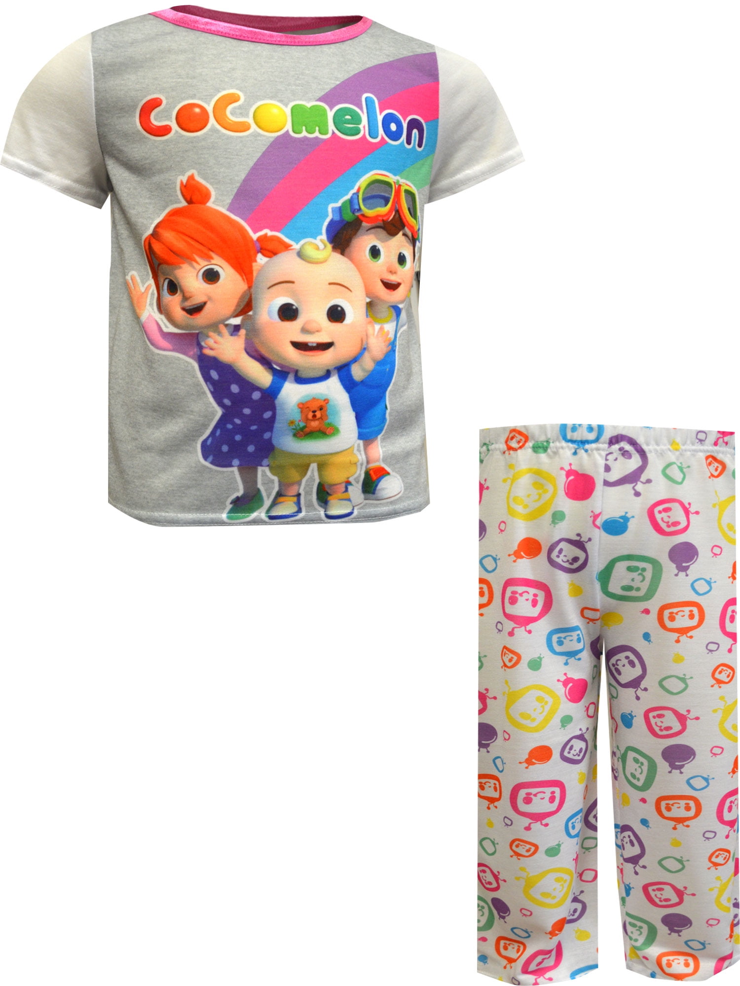 Komar Kids Girls Cocomelon Rainbow of Fun Toddler Pajamas (4T ...
