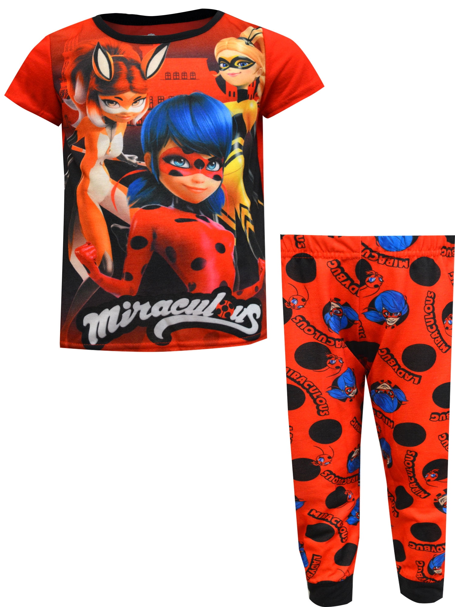 Komar Kids Girls Miraculous Ladybug Short Sleeve Pajama (8) - Walmart.com