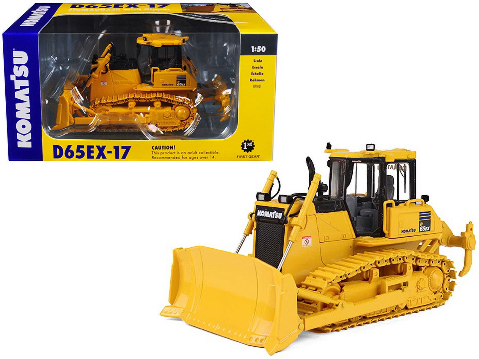 Komatsu D65EX-17 Sigmadozer with Ripper 1/50 Diecast Model by First ...